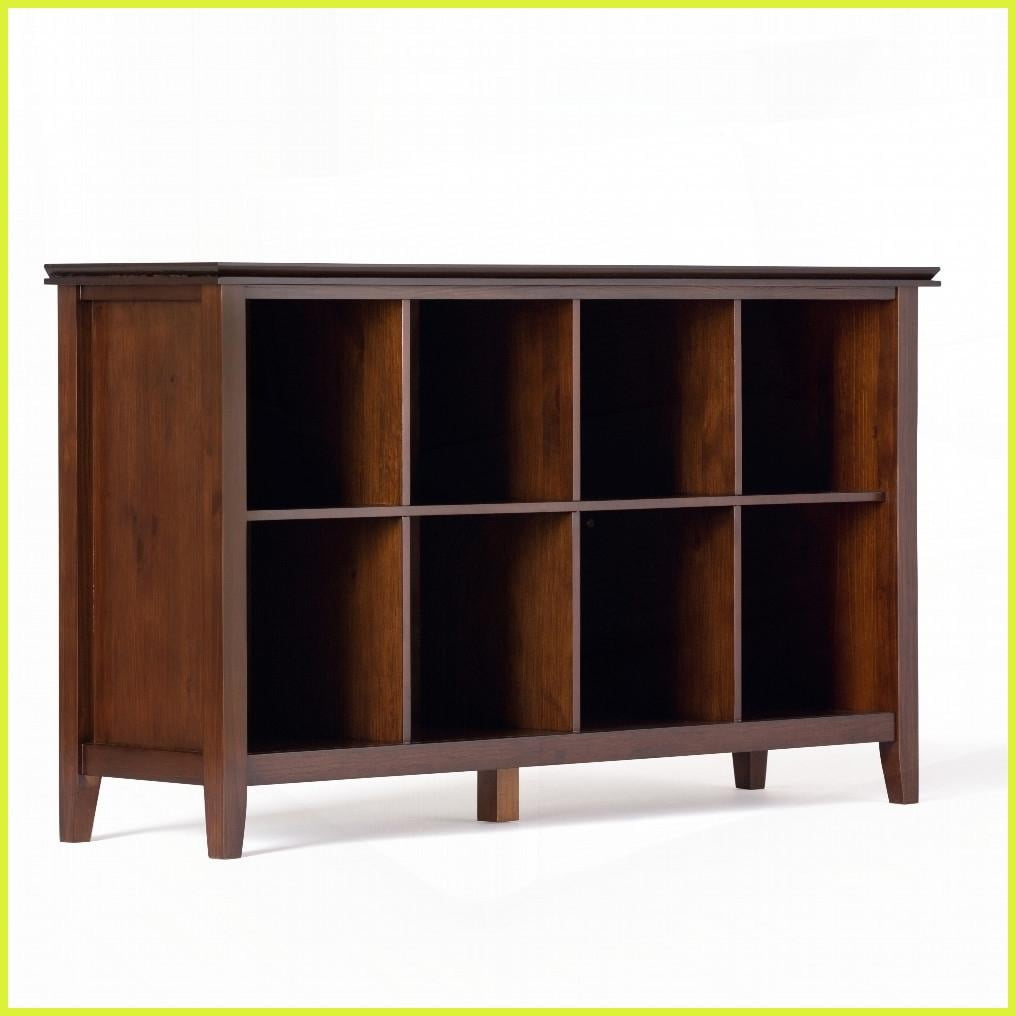 Russet Brown Solid Wood Coffee Table with 8 Storage Cubbies – Space ...