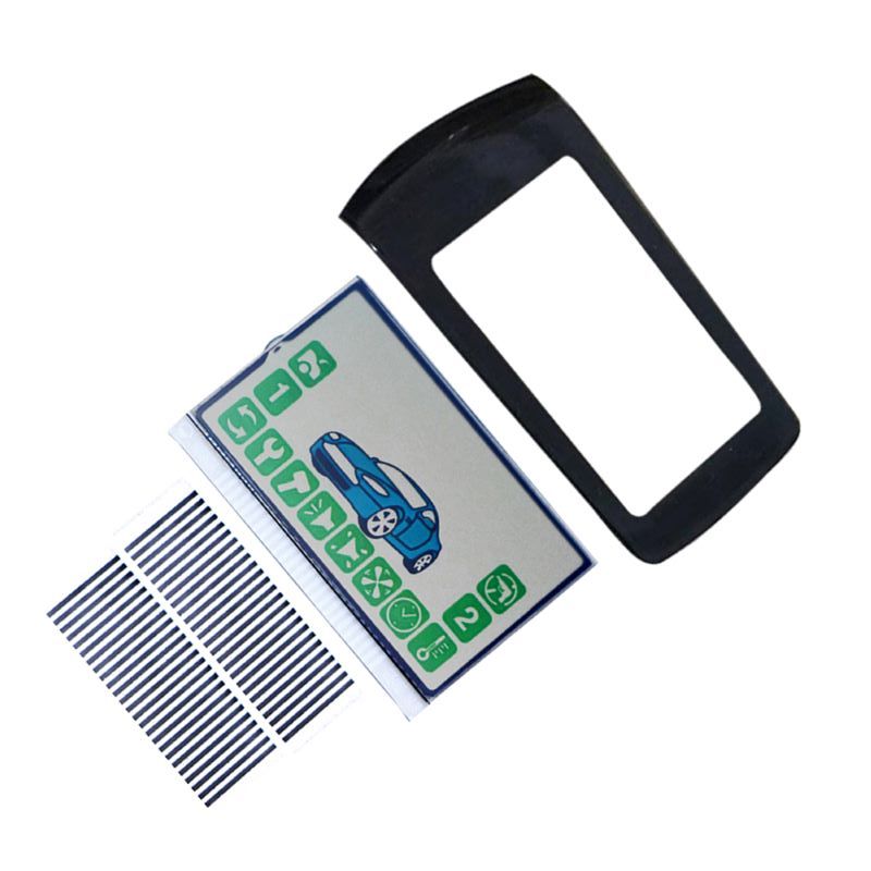 Russia A92 Keychain Glass Cover + A92 Flexible Cable lcd display for StarLine A92 A94 LCD remote ...