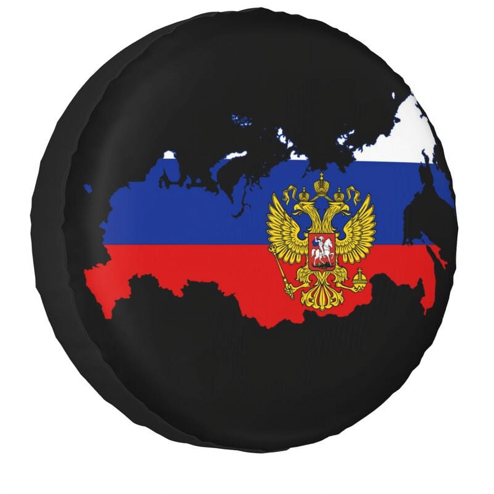 Russia Emblem Flag Map Spare Wheel Tire Cover for CRV Russian Proud RV ...