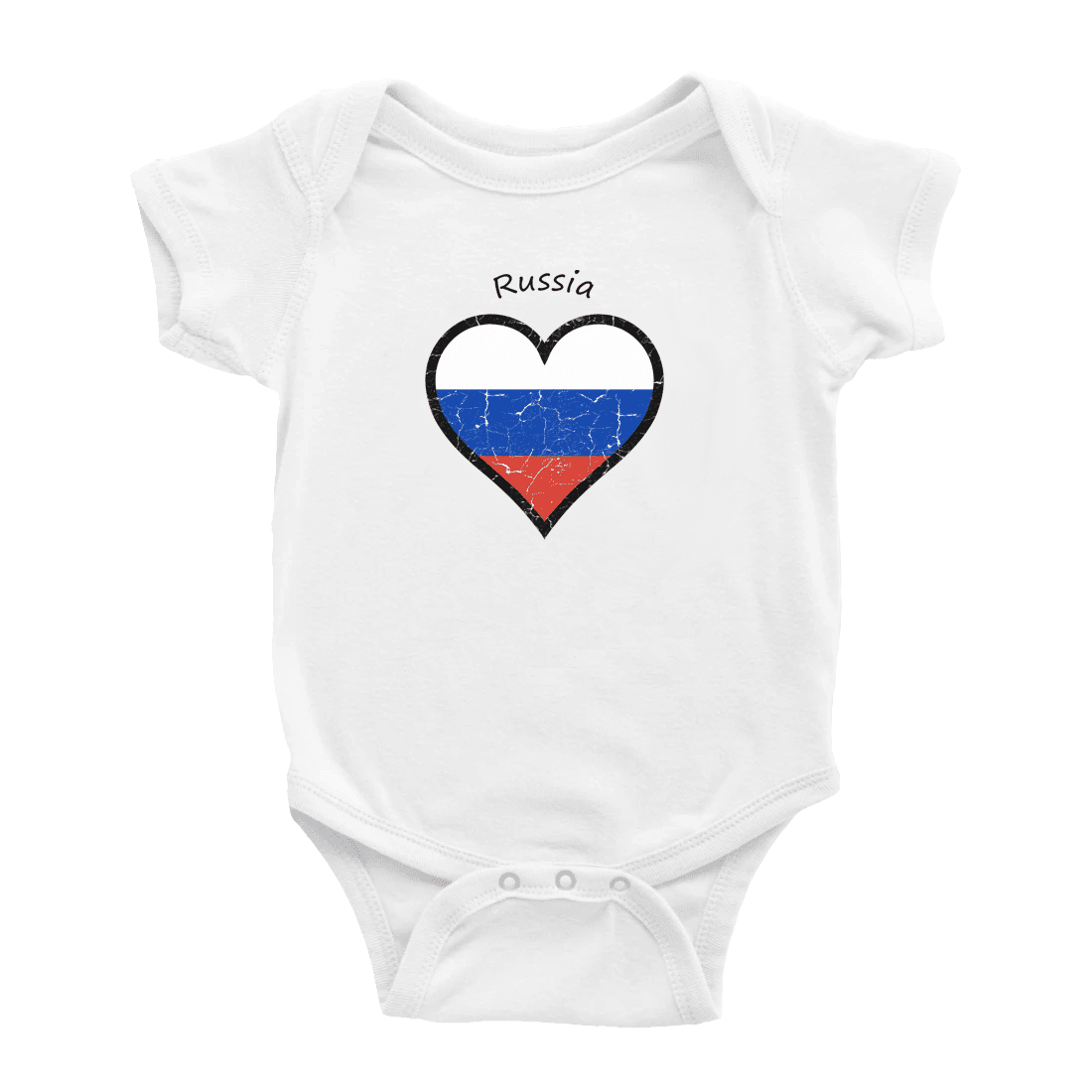 Russia Flag Heart Love Cute Baby Bodysuit Boy Girl Clothes - Walmart.com