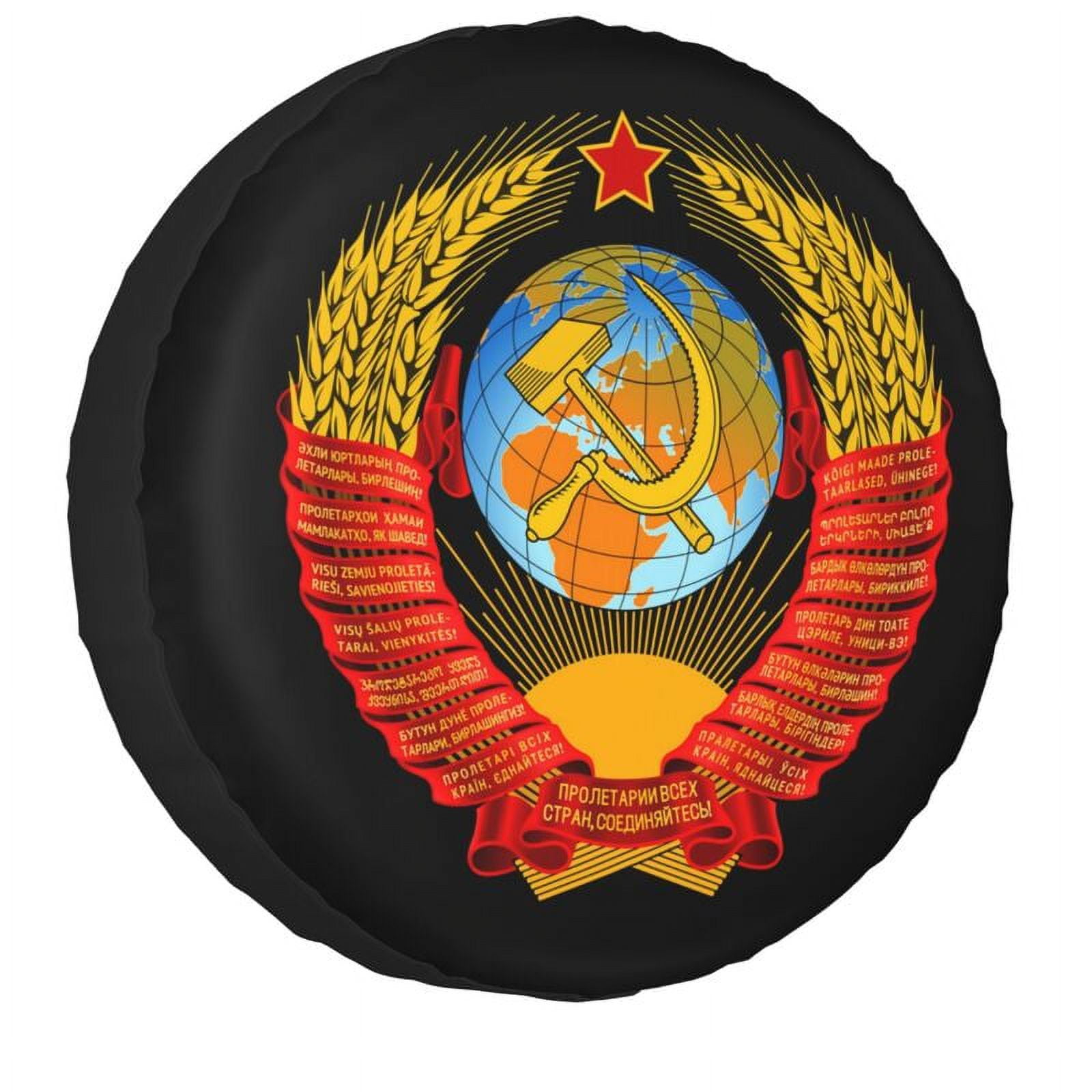 Russia Flag Makeup Lipstick Spare Tire Cover for Land Cruiser Prado 4WD ...