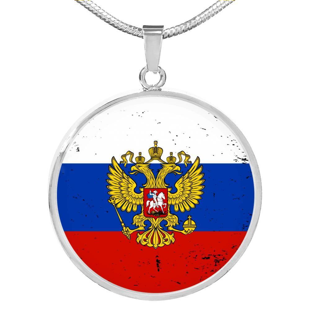 Russia Flag Necklace Stainless Steel or 18k Gold 18-22" - Walmart.com