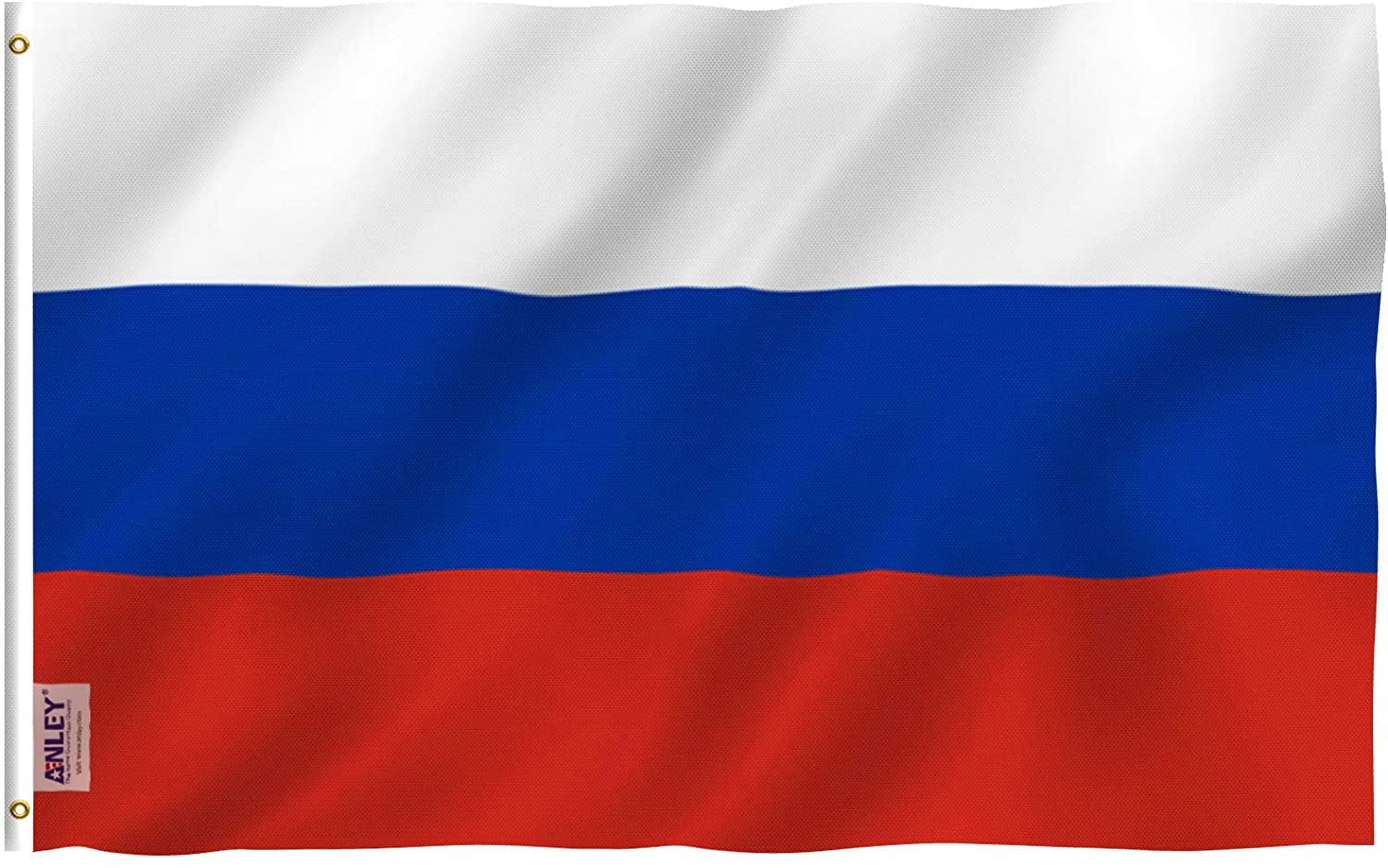 Russia Flag - Vivid Color and Fade proof - Russian Federation National ...