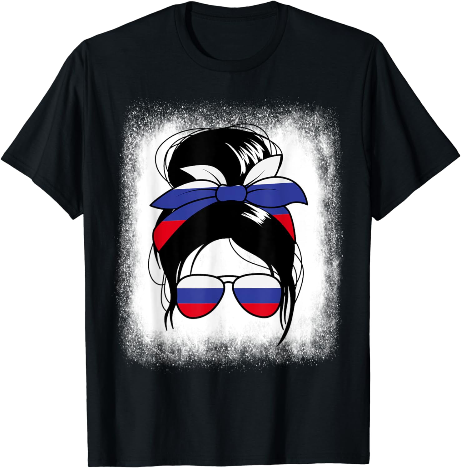 Russia Messy Bun Russian Woman Gift Women's Russia T-Shirt - Walmart.com
