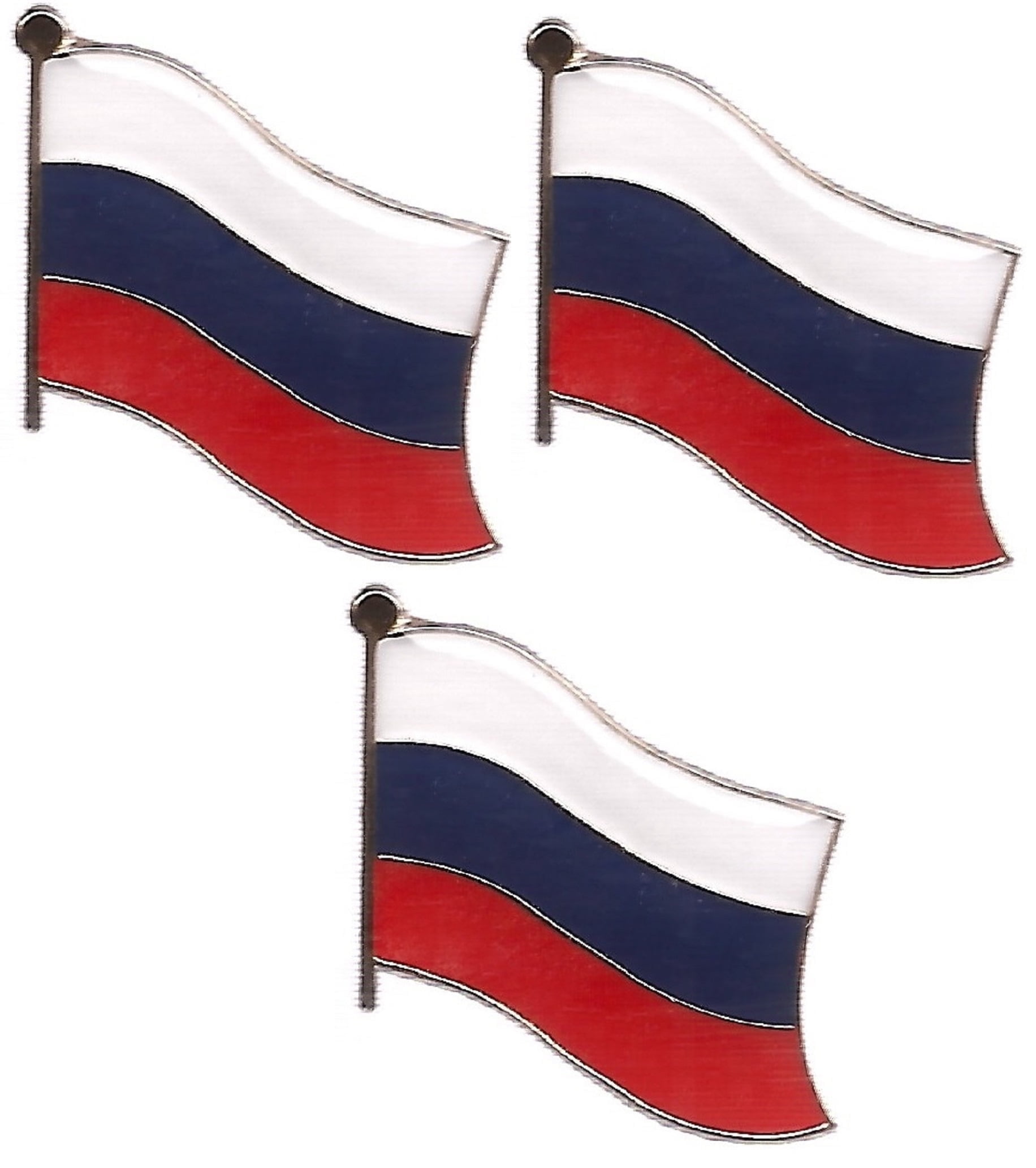 Russia Single Flag Lapel Pins, pack of 3 - Walmart.com