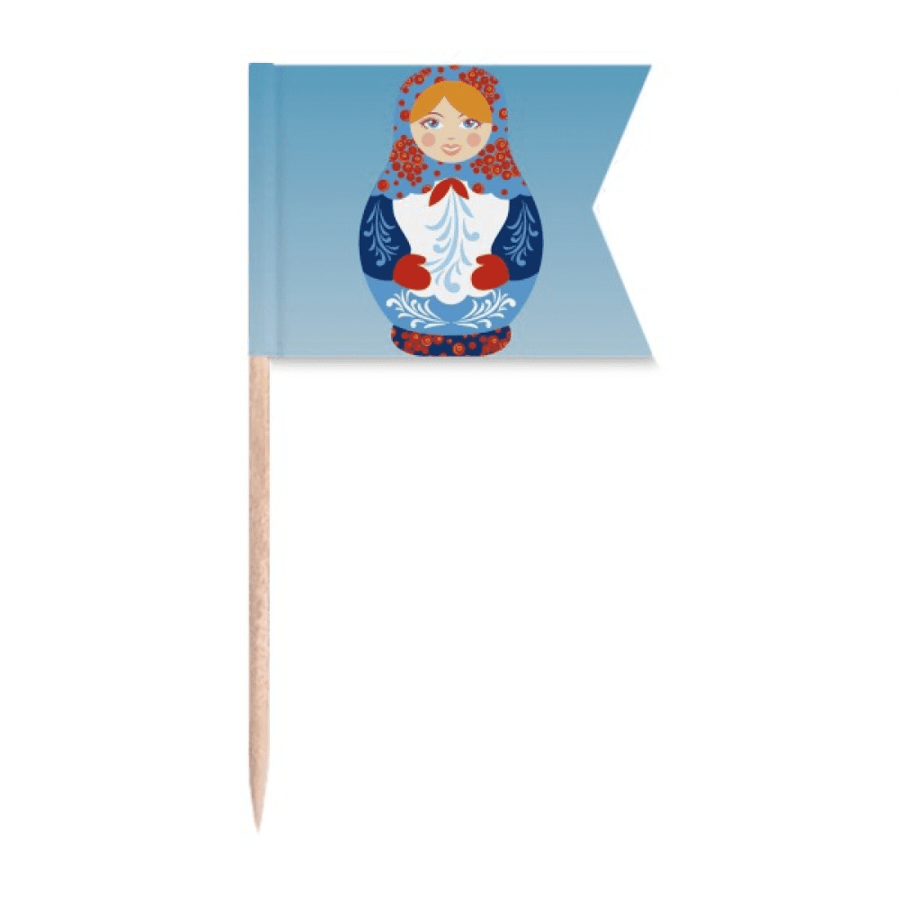 Russia Symbol Russian Dolls Pattern Toothpick Flags Labeling Marking ...
