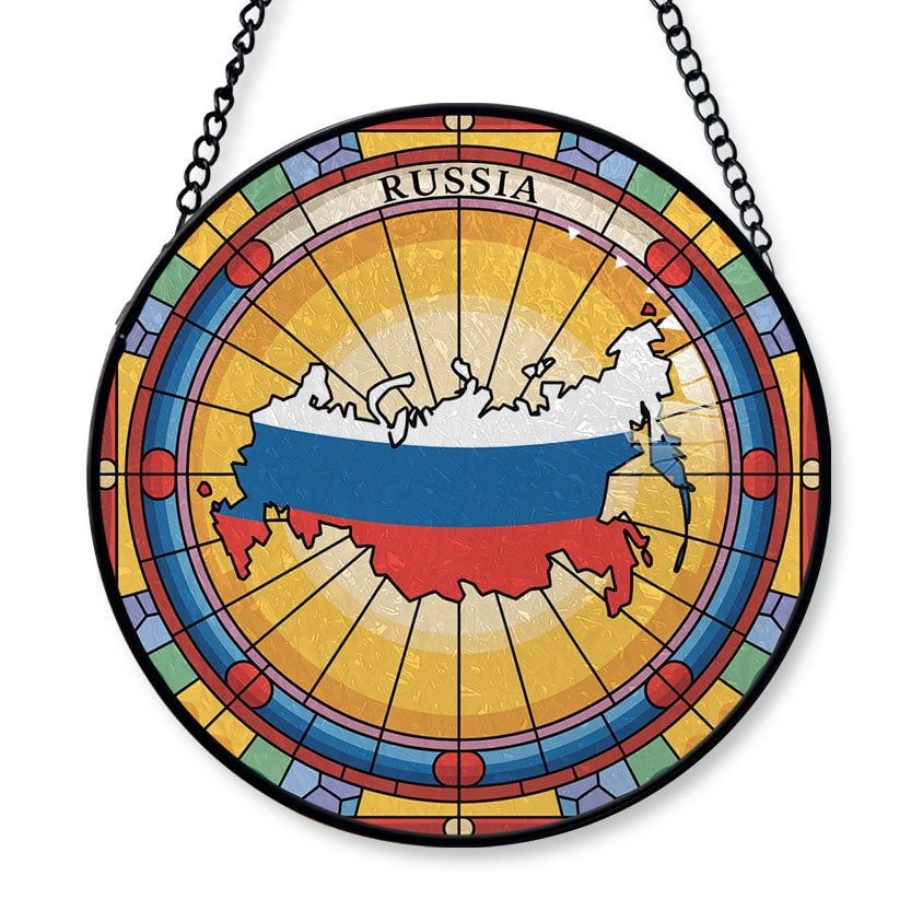 Russia Travel Decor Suncatcher Stained Glass Window Hanging, Gift for ...