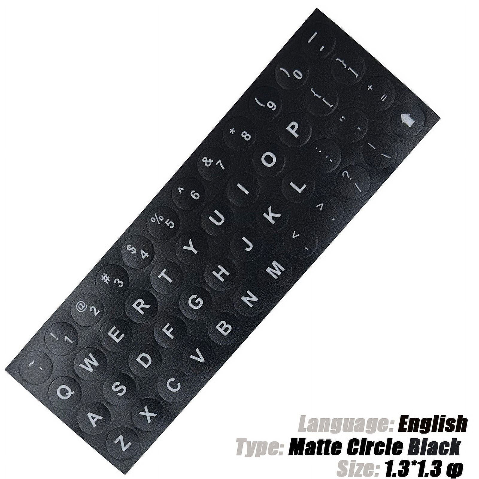 Russian 13 Colors Smooth Matte Circle Keyboard Sticker Language ...