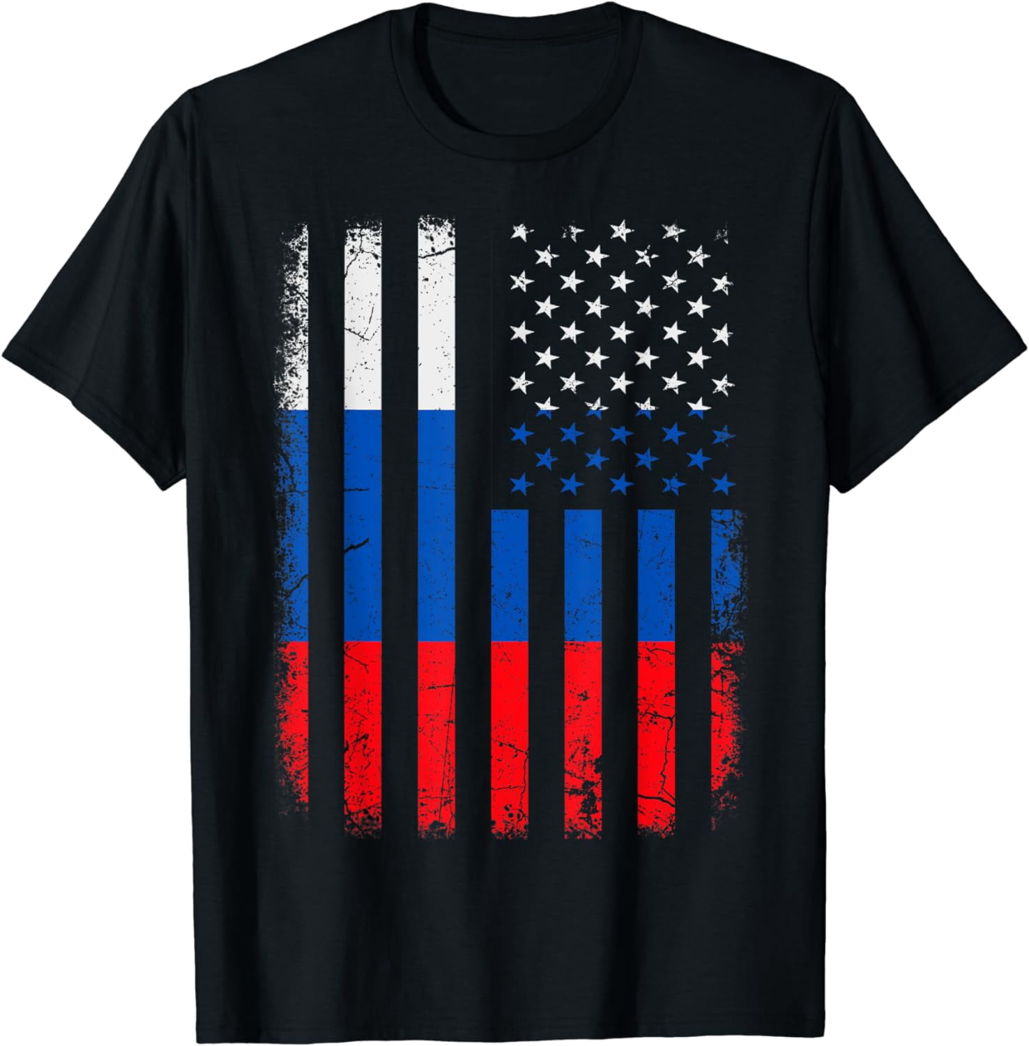 Russian American Flag Russia America Pride Heritage T-Shirt - Walmart.com