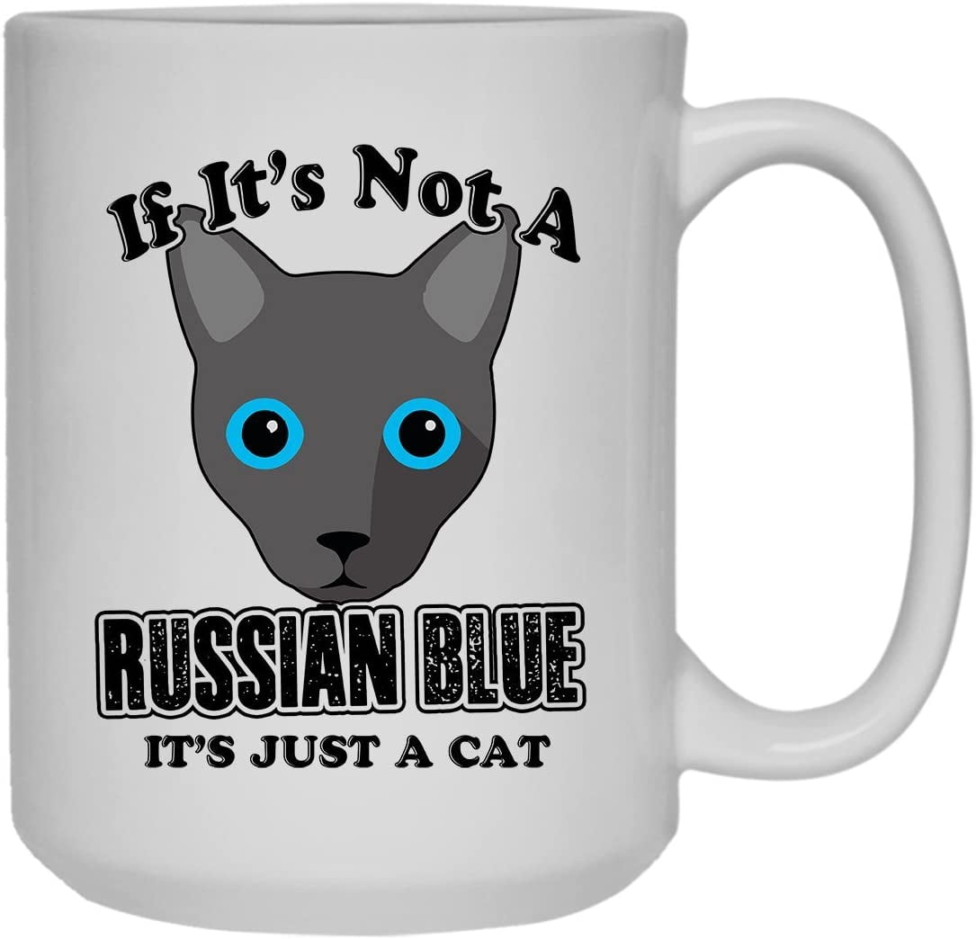 Russian Blue Cat Coffee Mug, Teacup, Large Coffee Mug 15 oz - Walmart.com