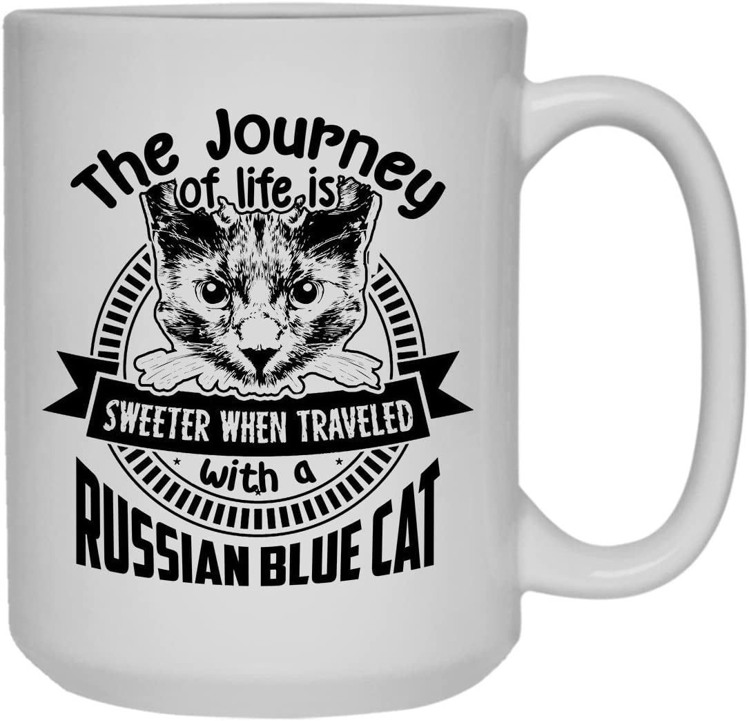 Russian Blue Cat Life Cup, Coffee Mug, Iced Coffee Mug 15 oz - Walmart.com