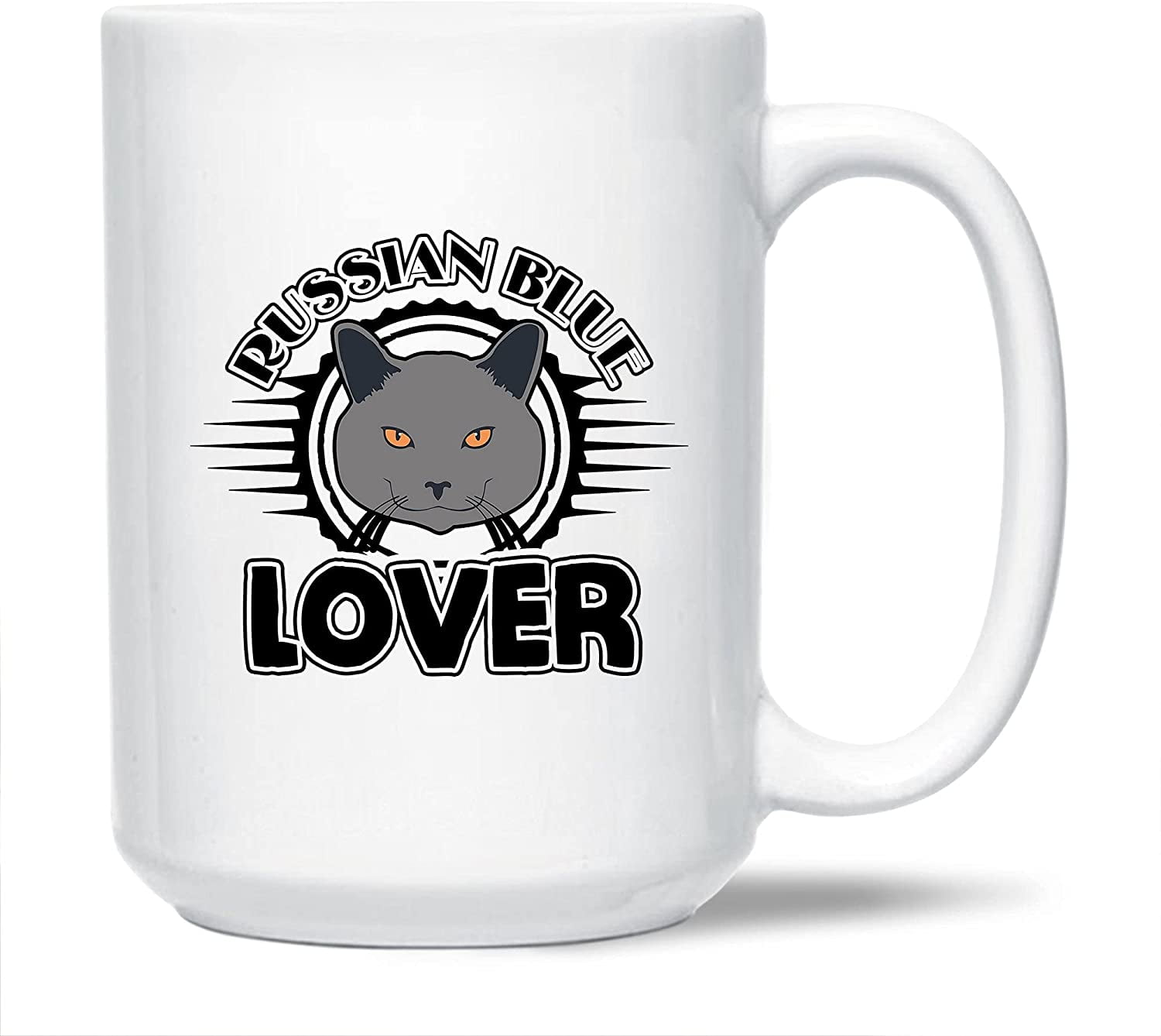 Russian Blue Lover White Travel Coffee Cup, Russian Blue Ceramic Mugs ...