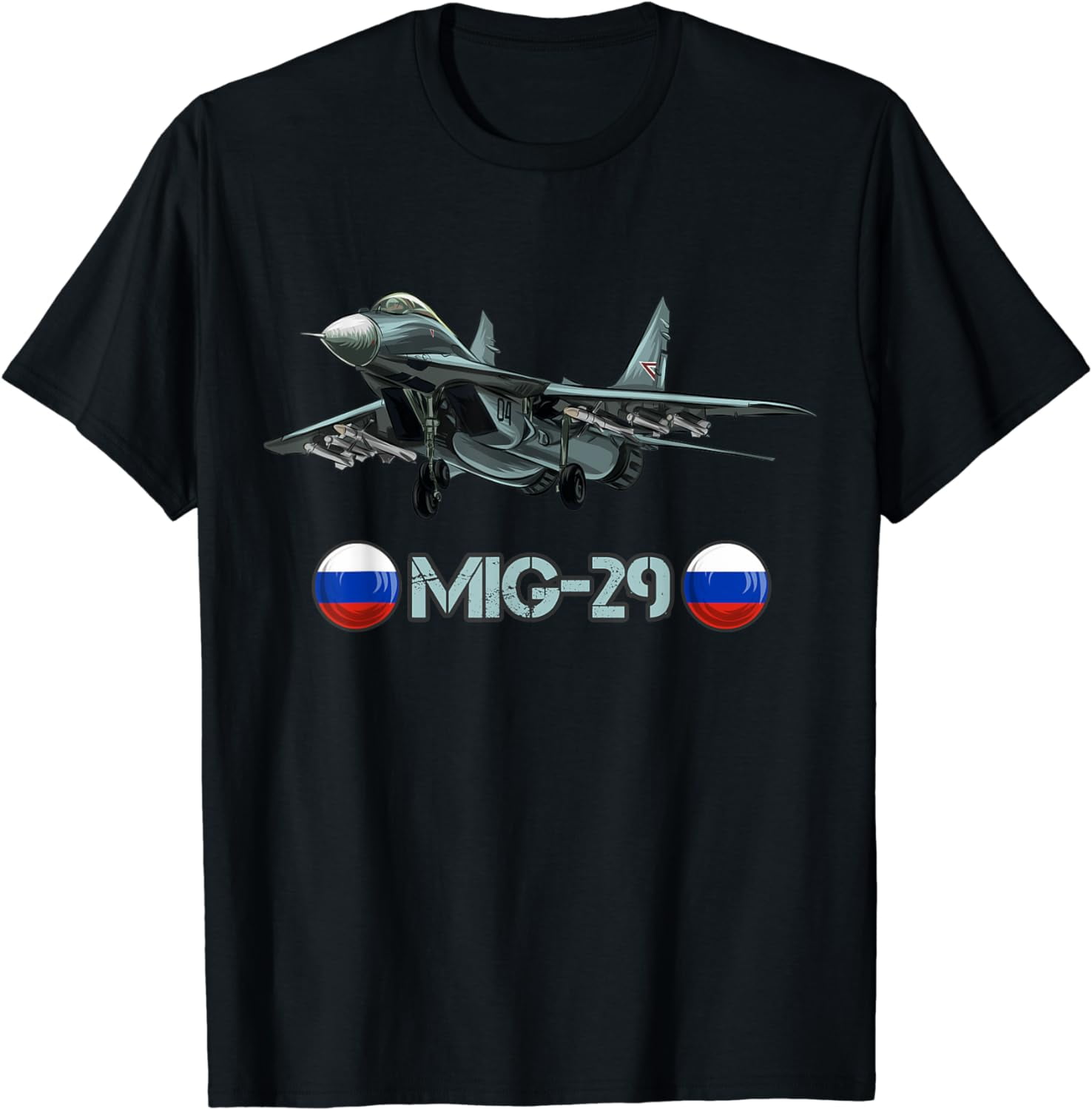 Russian Cold War MiG-29 Jet Airplane T-Shirt - Walmart.com