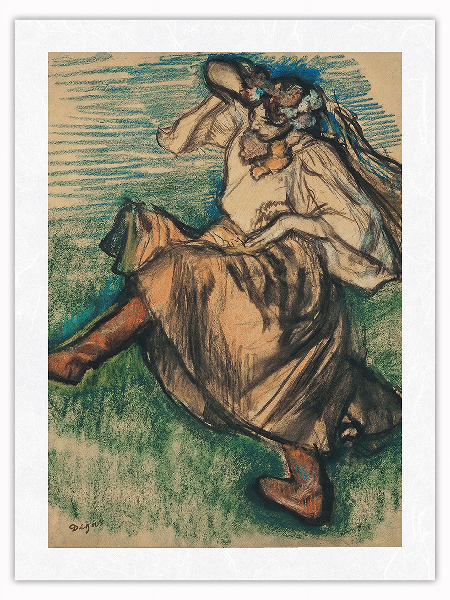 Russian Dancer - From an Original Color Painting by Edgar Degas c.1899 ...