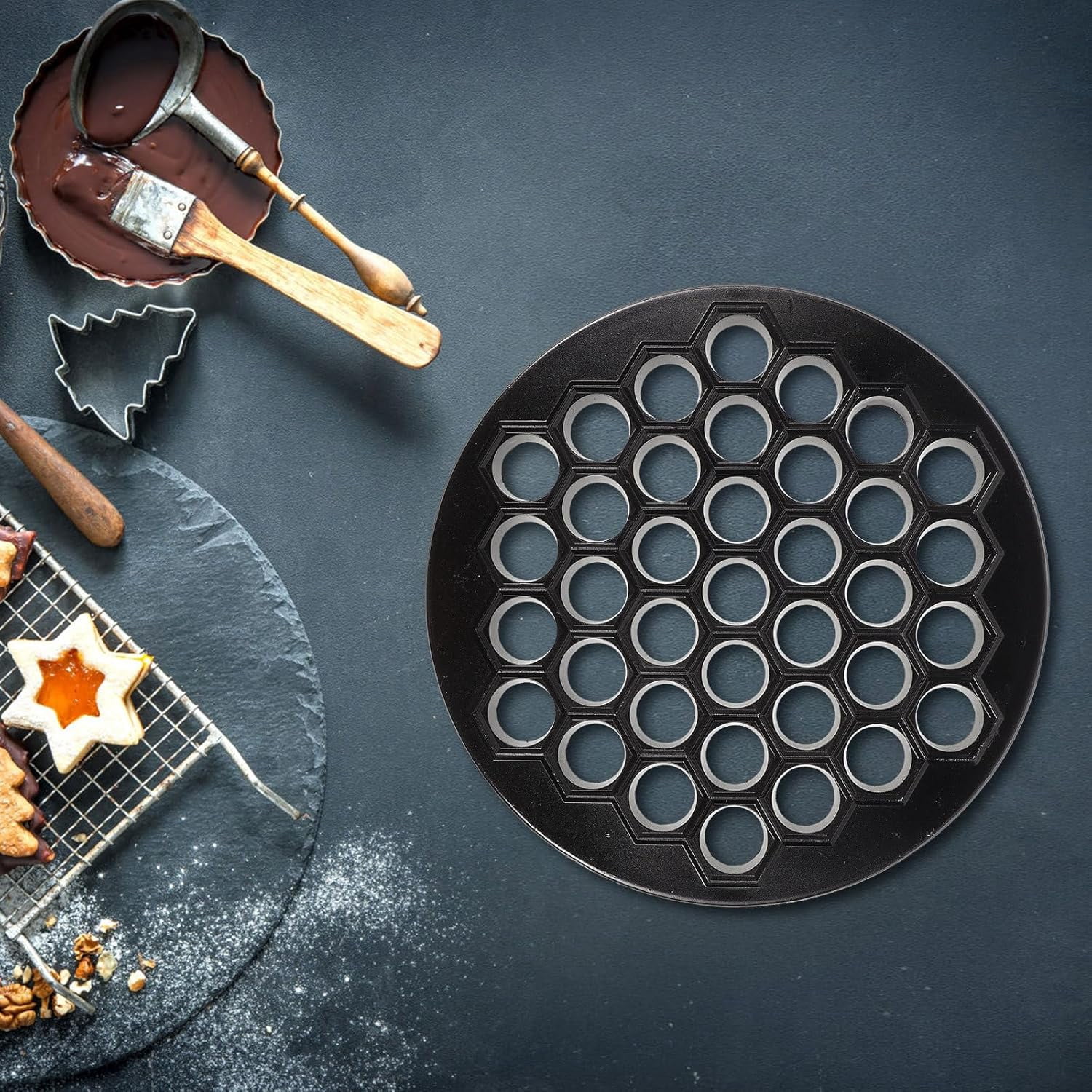 Russian Dumpling Mold Metal Ravioli Maker Black for Efficient Home ...