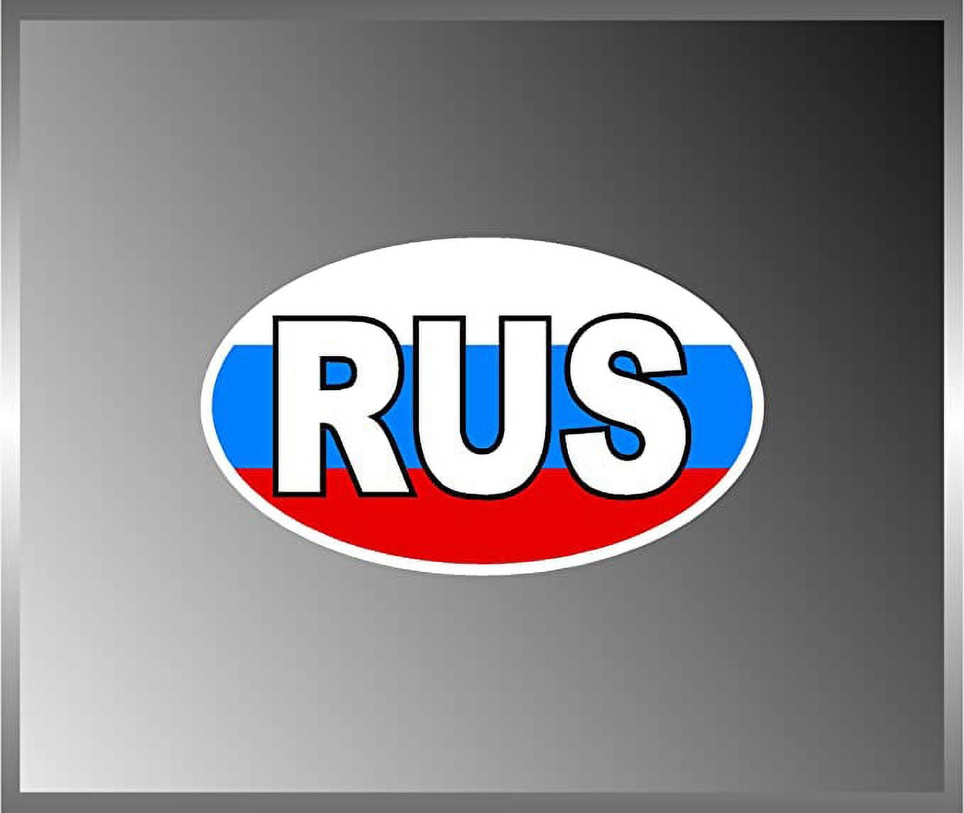 Russian Flag Cool Design Vinyl Euro Decal Bumper Sticker 3" X 5 ...