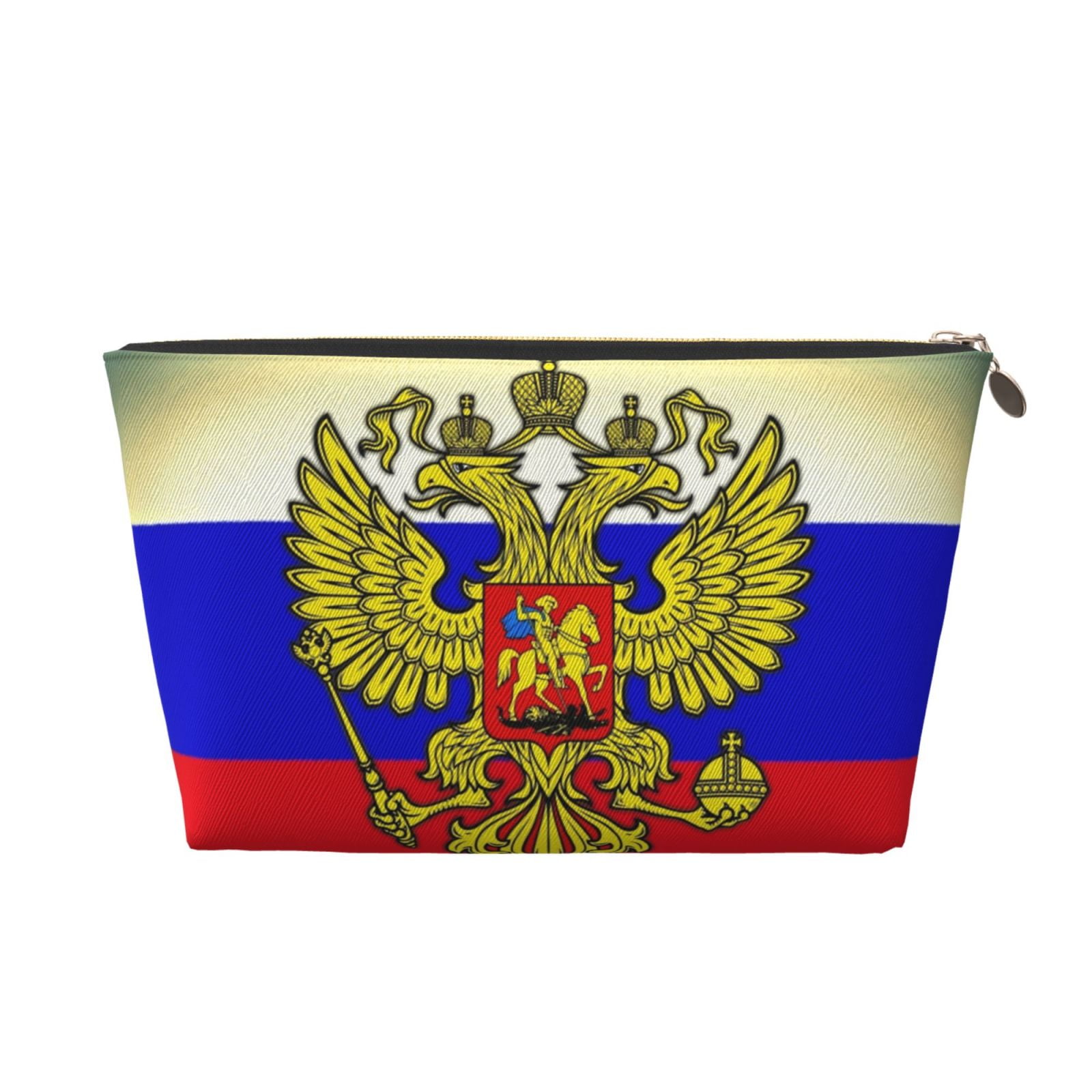 Russian Flag Small Purse Organizer Zipper Cosmetic Handbag Tote Pouch ...