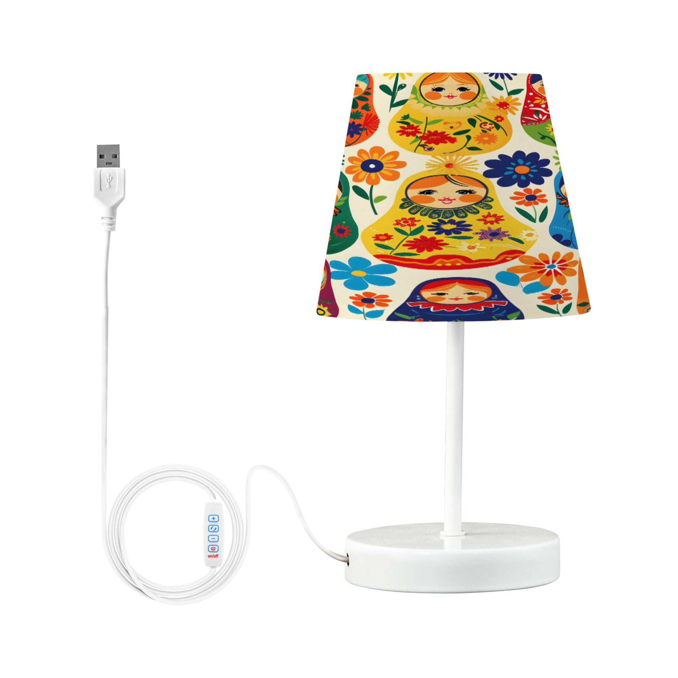 Russian Matryoshka Desk Lamp LED Table Nightstand Lamps with 3 Color ...