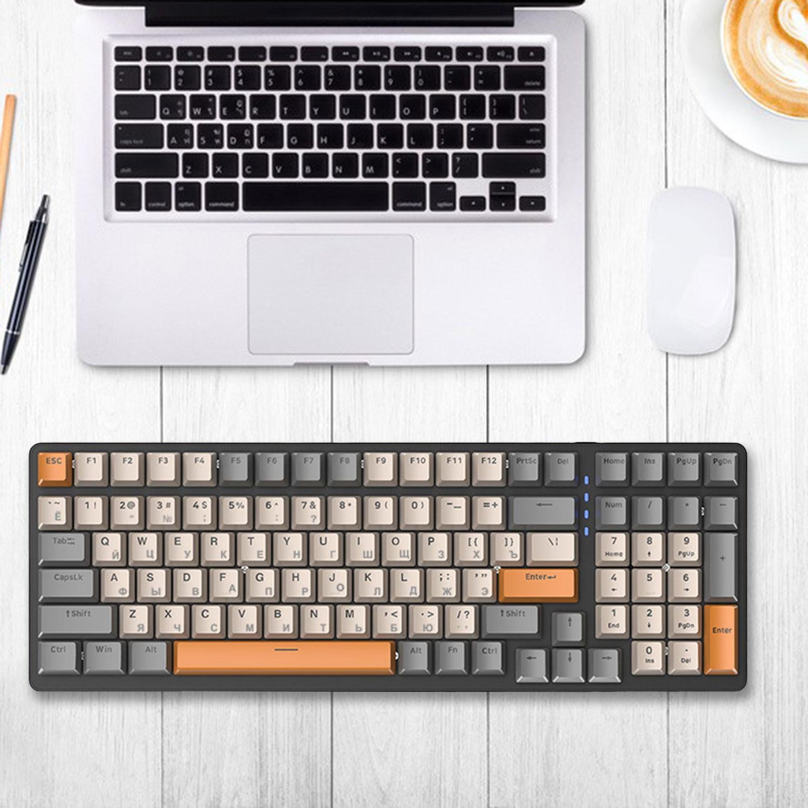 Russian Mechanical Keyboard RGB 98% Allocation Ergonomics Type C ...