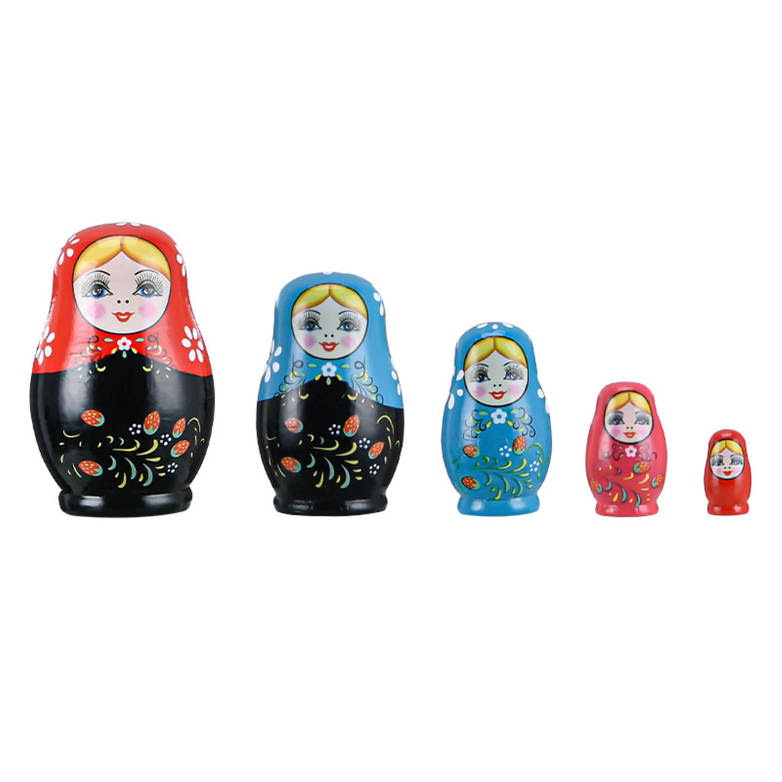 Russian Nesting Dolls 5Pcs Madness Nesting Dolls Russian Wooden ...