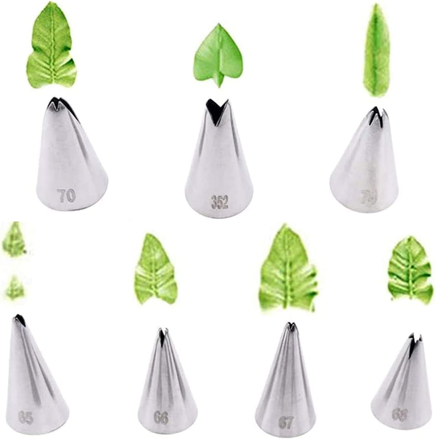 Russian Piping Tips Set, Stainless Steel Flower Cake Cupcake Decorating ...