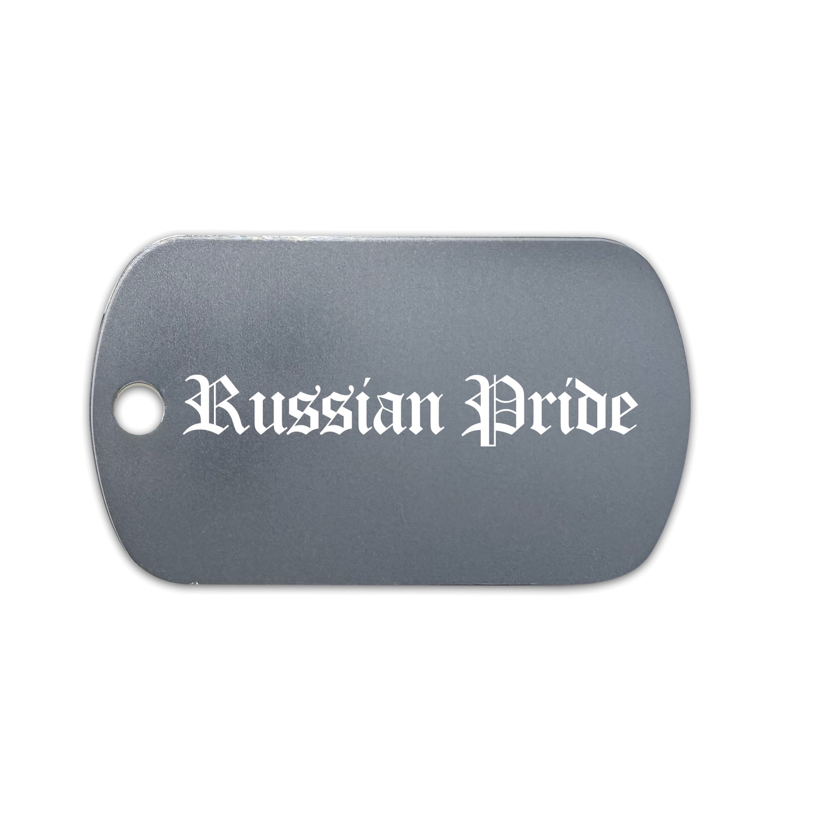 Russian Pride GI Dog Tag Aluminum Keychain - Silver - Walmart.com