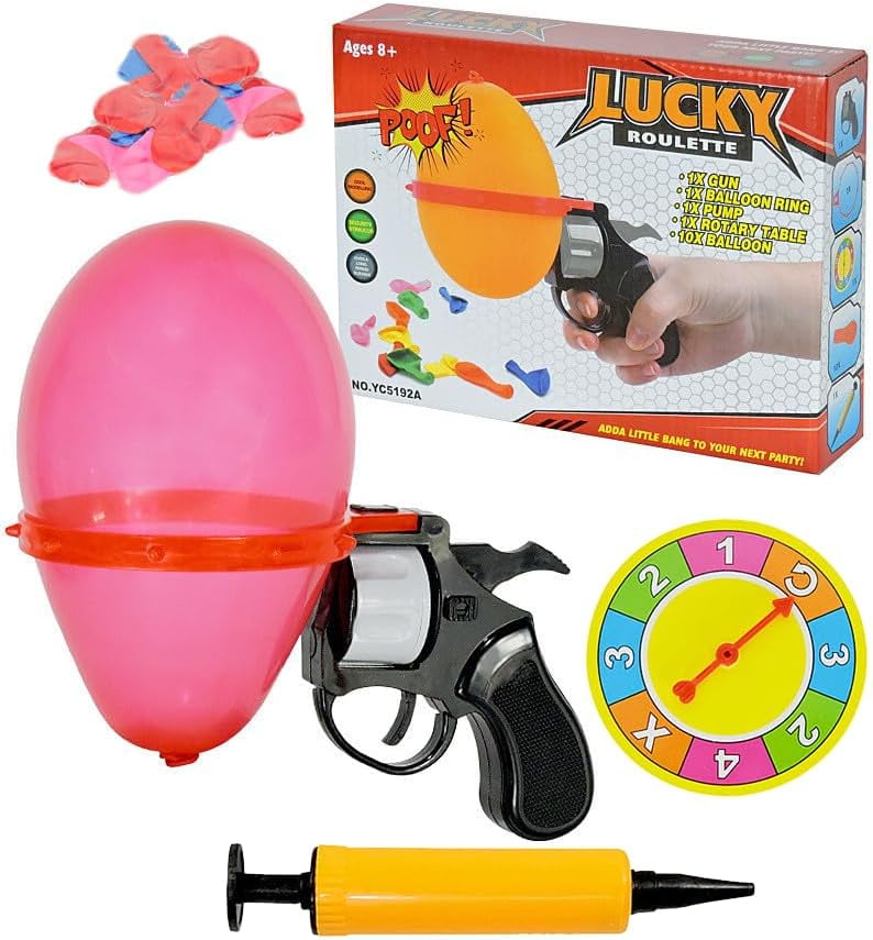 Russian Roulette Rotary Tabletop Game Balloon Set Toys Interactive ...