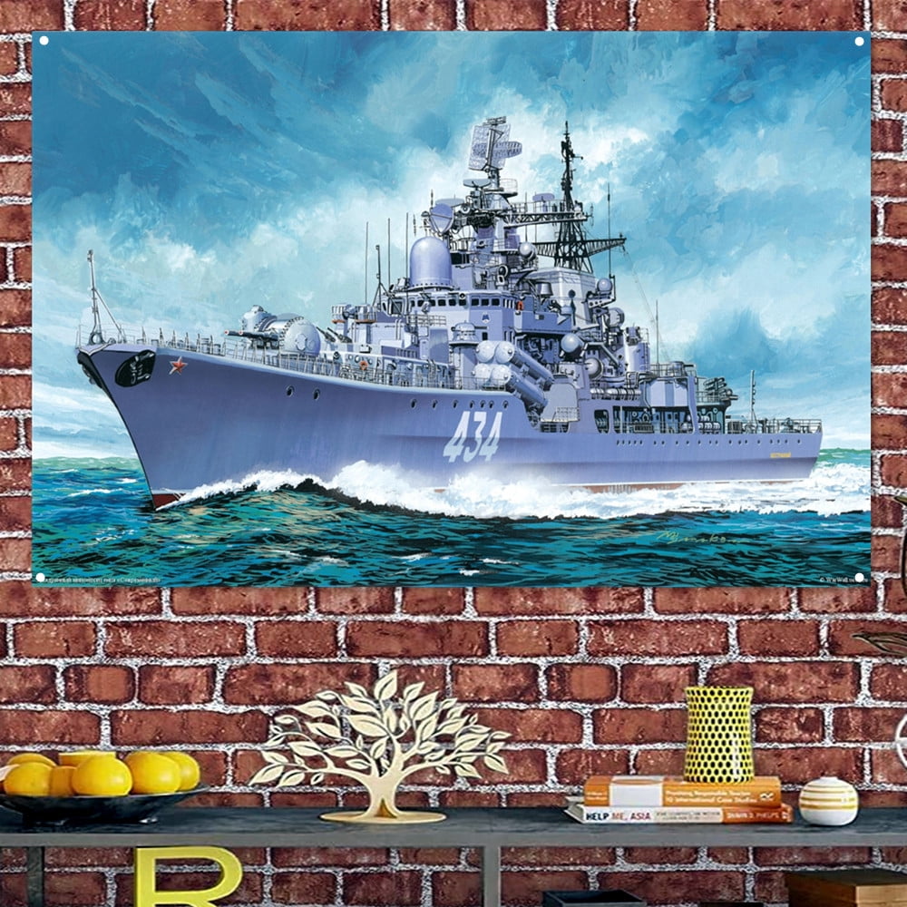 Russian Sovremenny-class guided missile destroyer Art Posters and ...