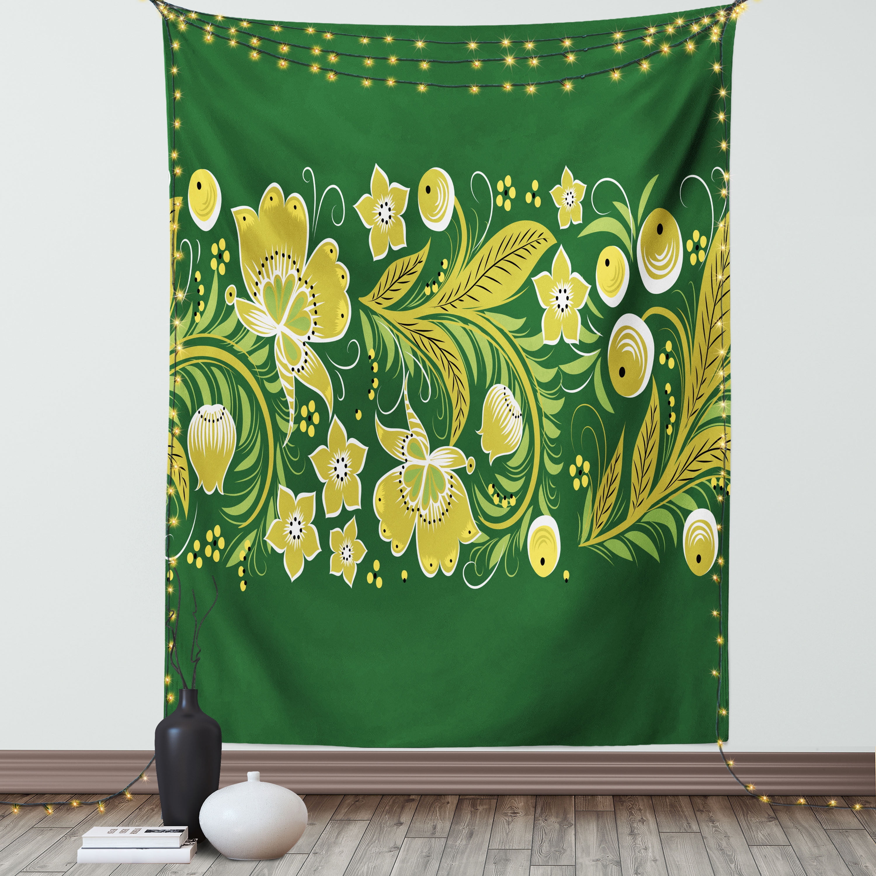 Russian Tapestry, Floral Khokhloma Eastern Slavic Vintage Motifs, Wall ...