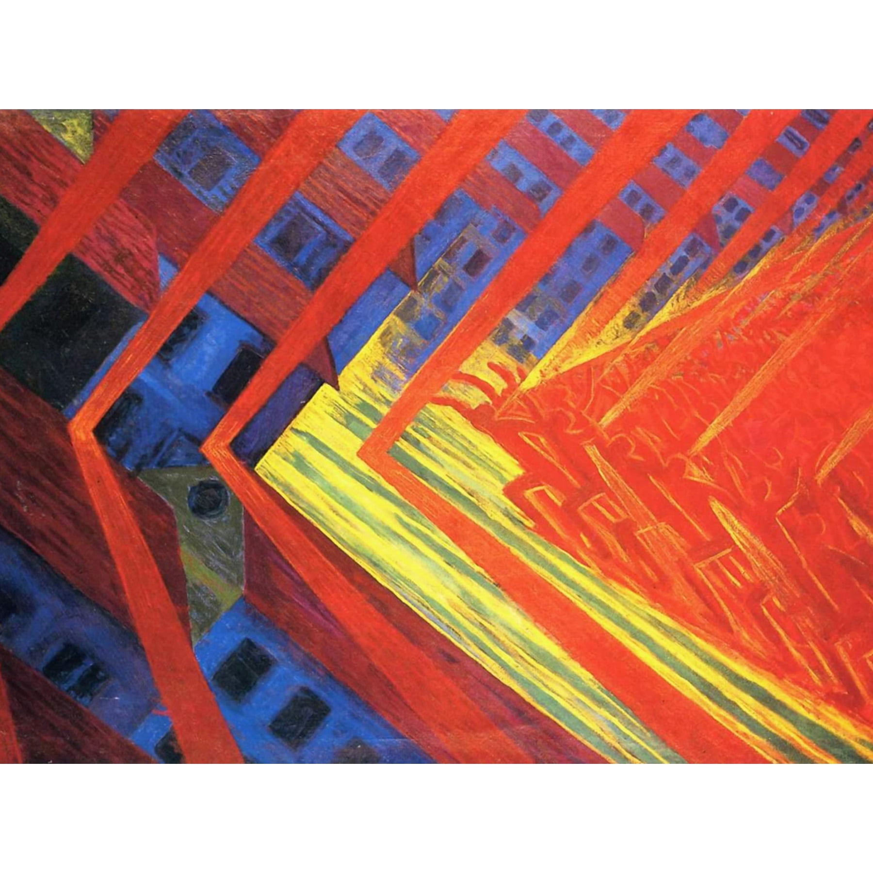 Russolo La Rivolta Revolt Painting Large Wall Art Print - Walmart.com