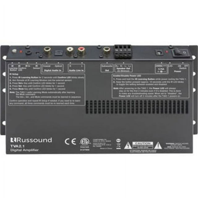 Russound TVA2.1 Digital 2-Channel TV Amp with IR Learning and Sub ...