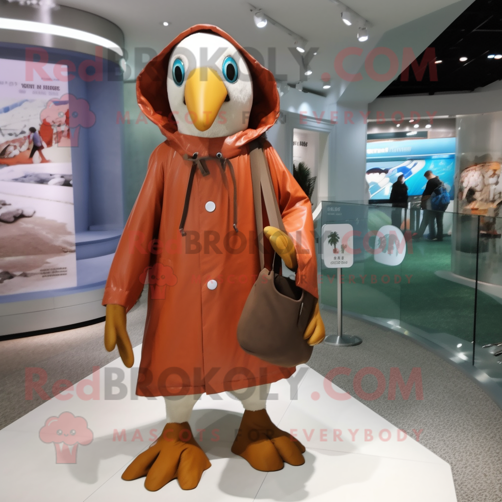 Rust Albatross REDBROKOLY mascot costume character dressed with a ...
