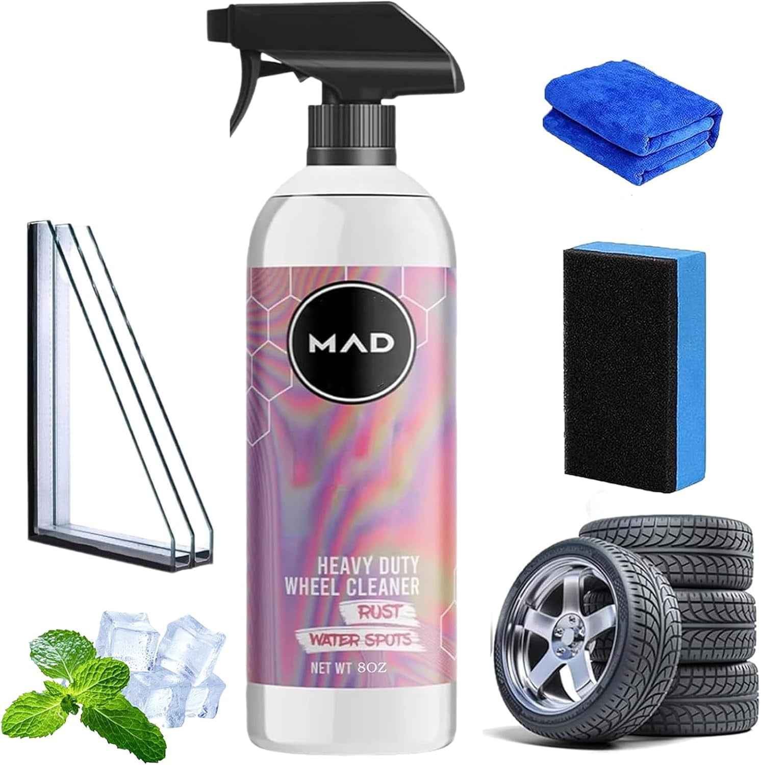 Rust Away Spray Cleaner, 2025 New Glass Cleaner, Heavy-Duty Wheel ...