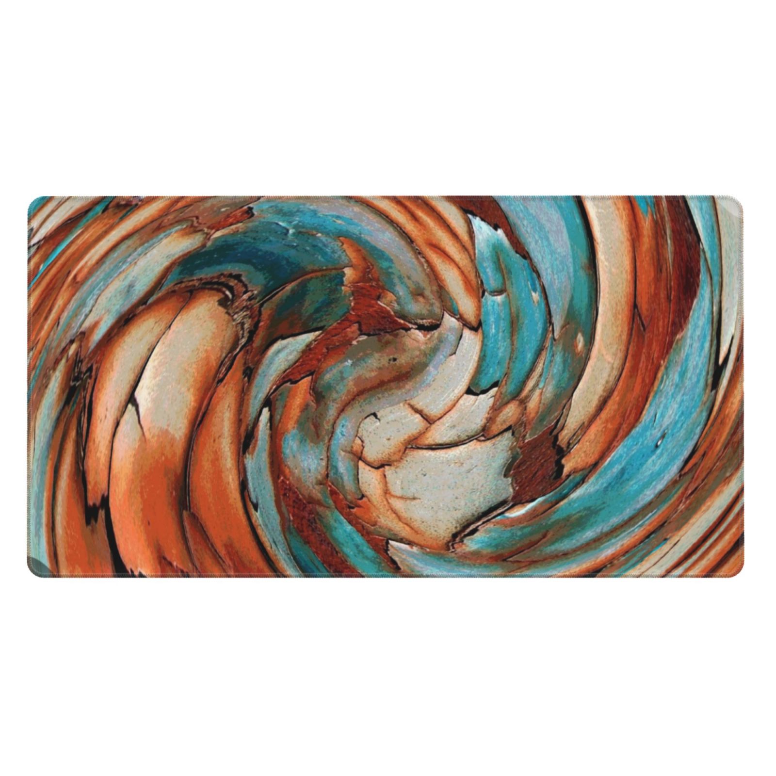 Rust Blue Abstract Art Mousepad Large Mouse Pad Desk Pad Computer ...