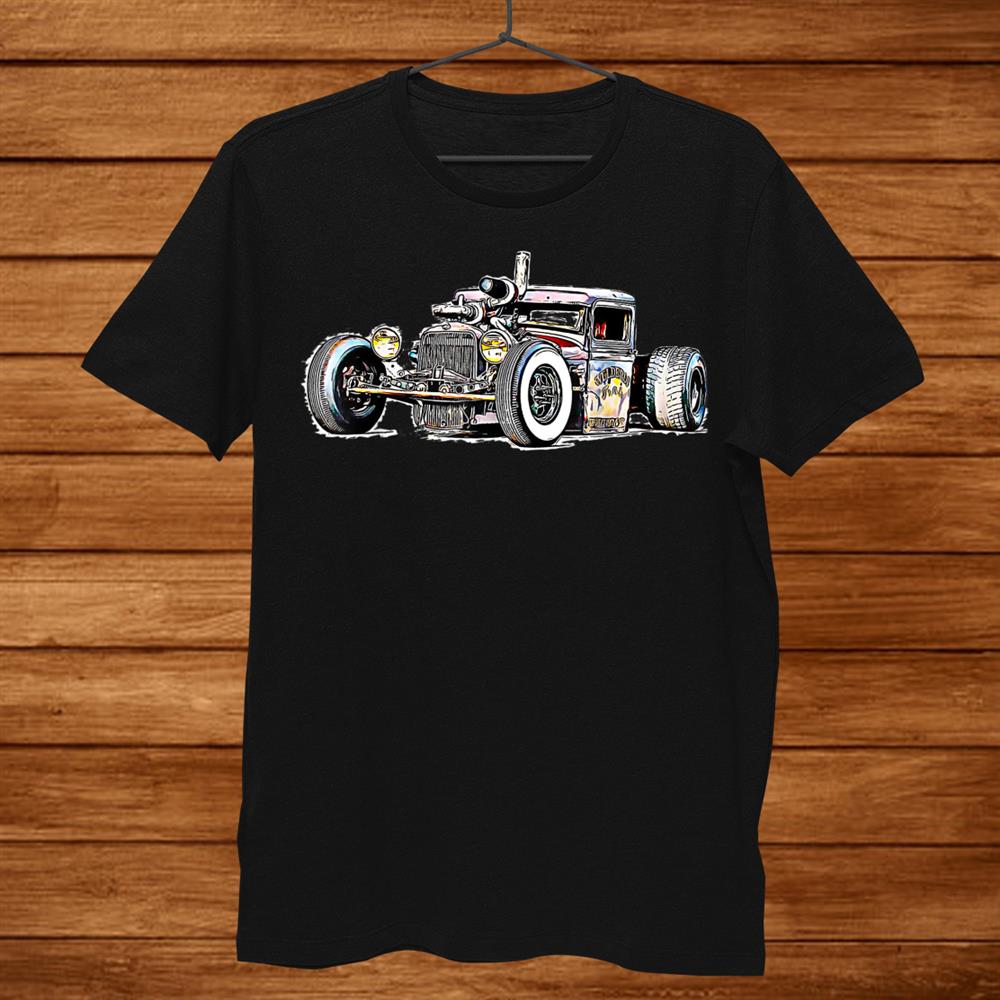 Rust Bucket Outline Rat Rod Hot Rod Diesel Shirt Gift Black Unisex T ...