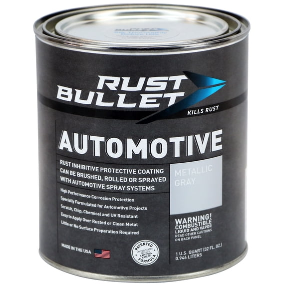 Rust Bullet, Automotive Coating, Quart, Metallic Gray - Walmart.com