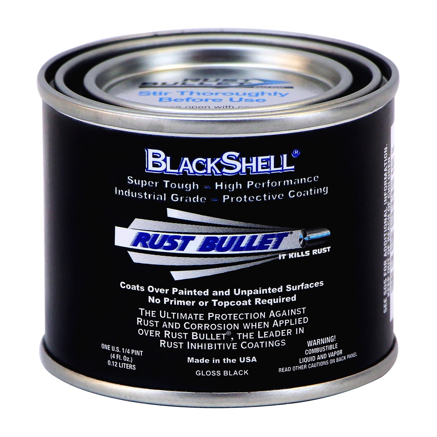 Rust Bullet - BlackShell Gloss Black Protective Coating and Topcoat- 1/ ...