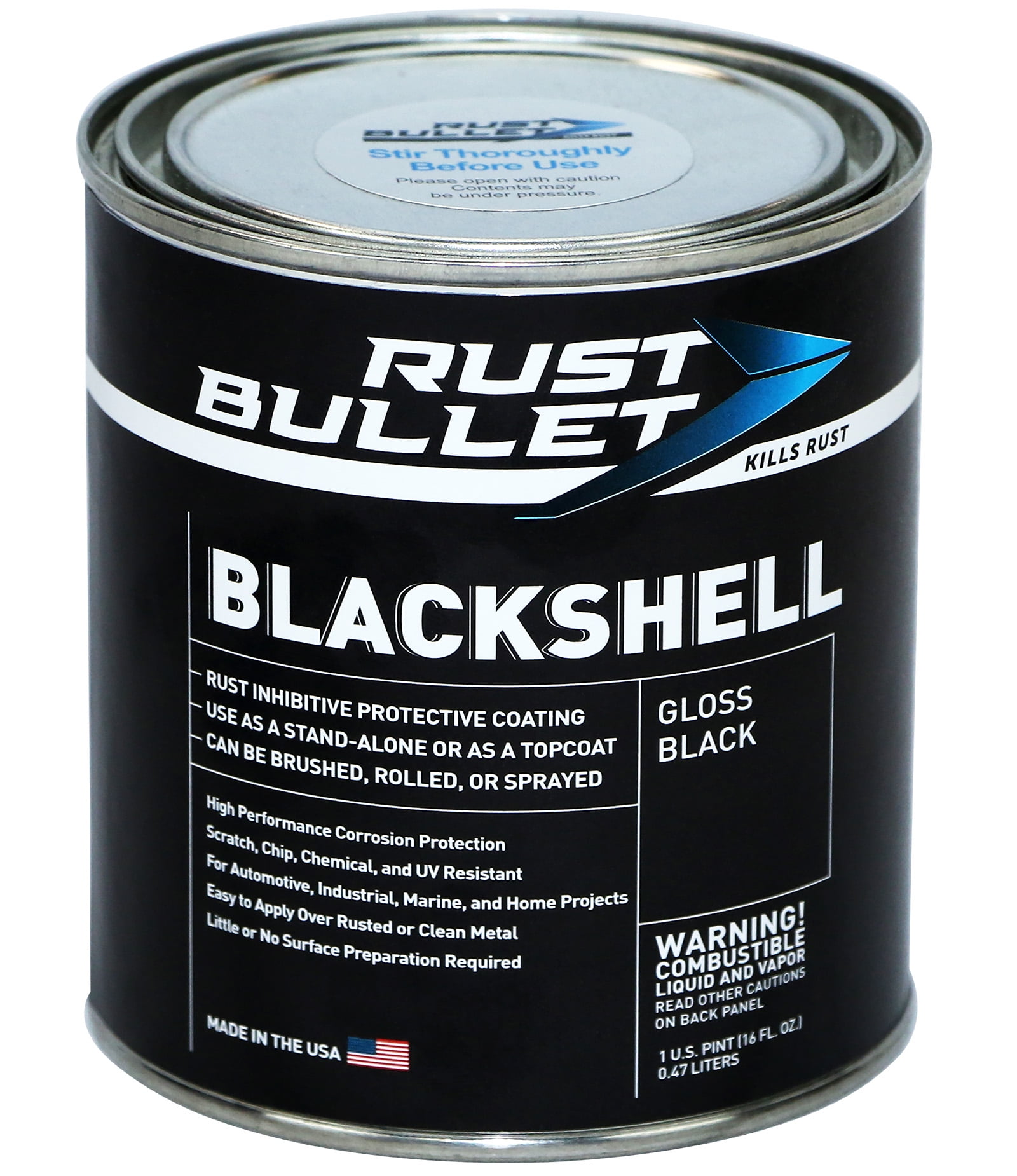 Rust Bullet - BlackShell Gloss Black Protective Coating and Topcoat ...