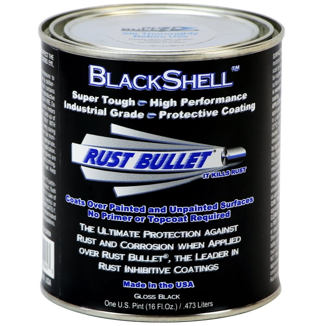 Rust Bullet - BlackShell Gloss Black Protective Coating and Topcoat ...