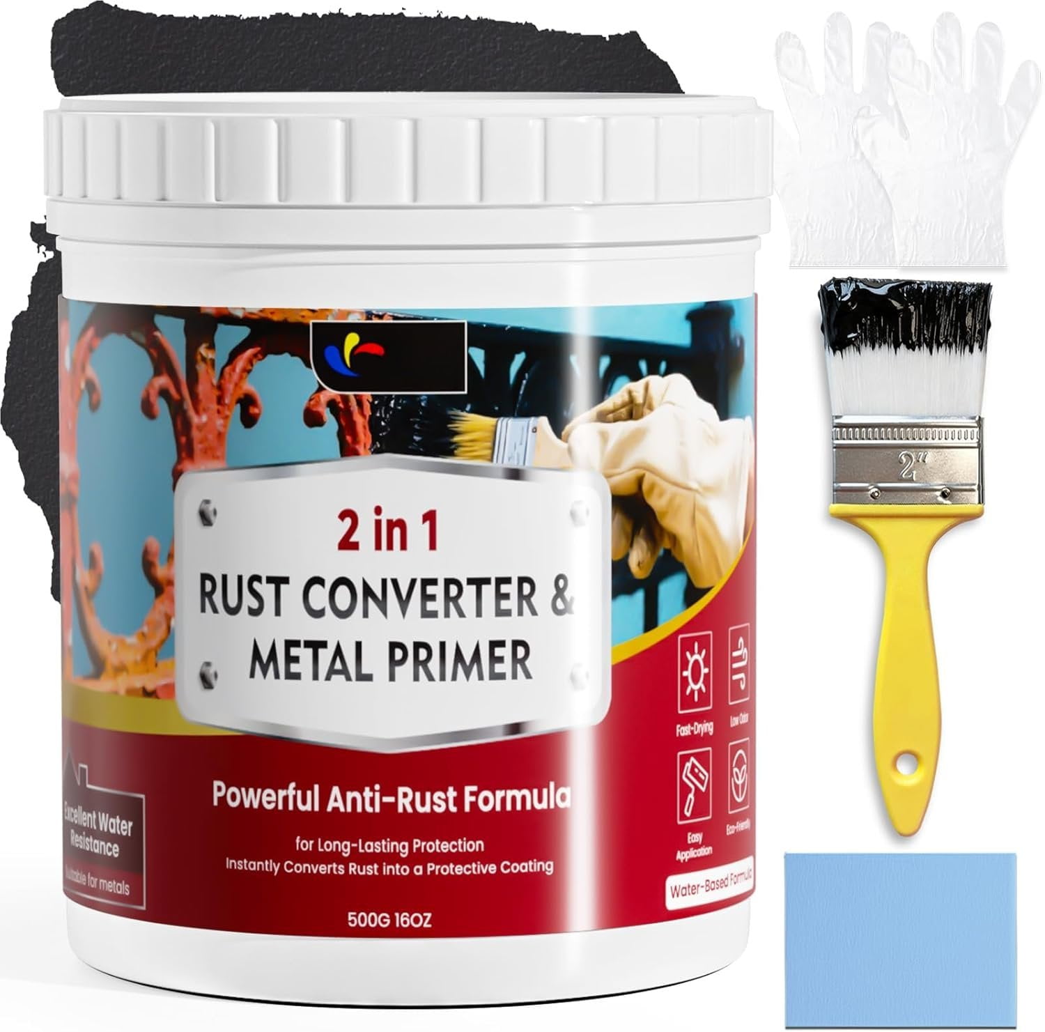 Rust Converter for , 2 in 1 Rust Converter and Primer, Converts Rust to ...