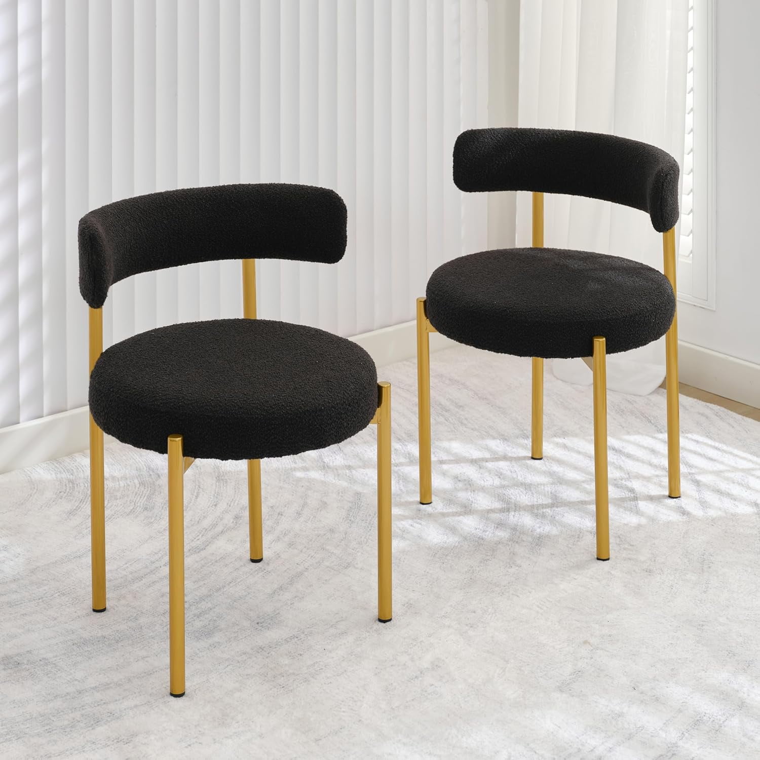 Rust Dining Chairs Boucle Dining Chairs Upholstered and Dining Room ...