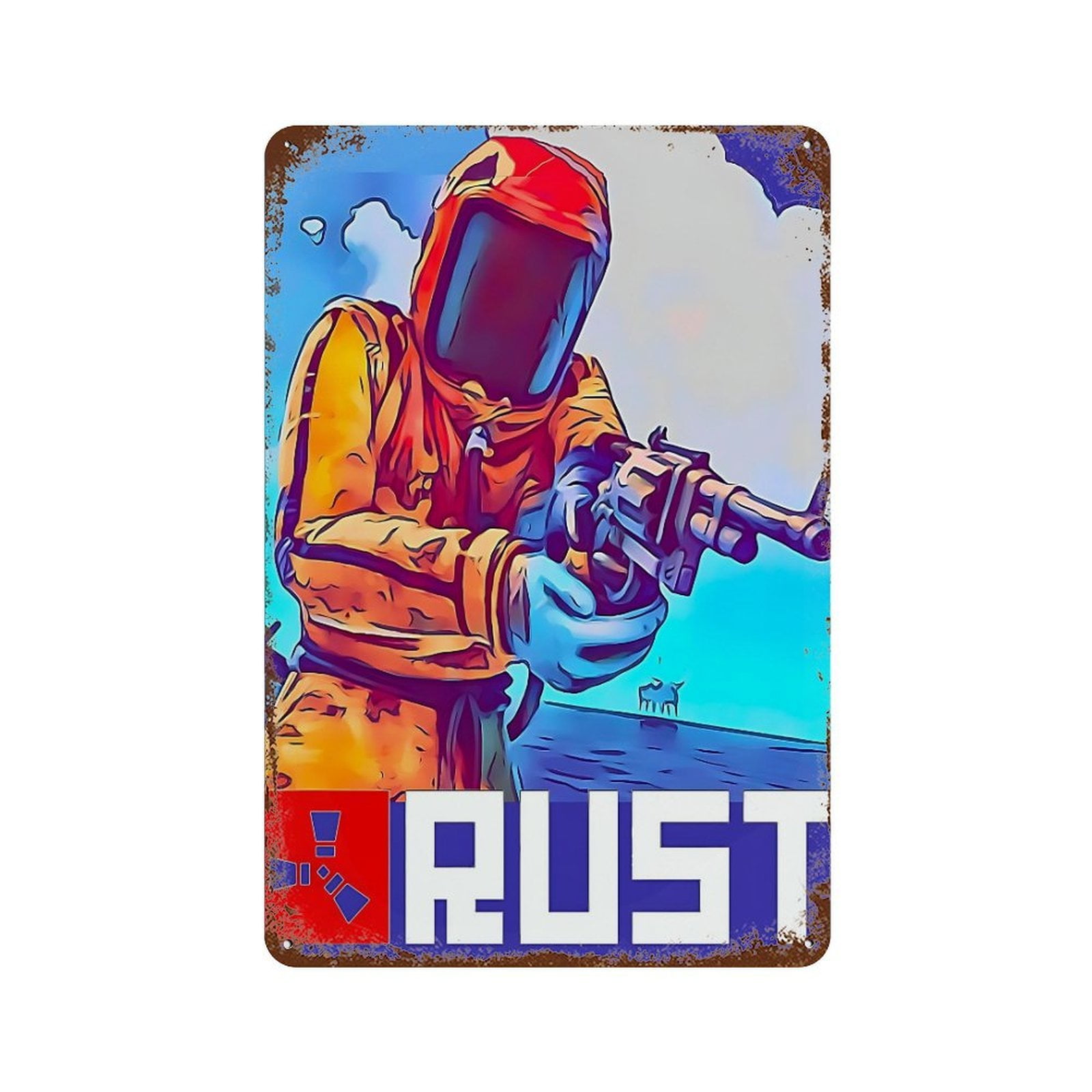 Rust Game PosterTin Metal Logo Etching Decorative Murals, The Perfect ...