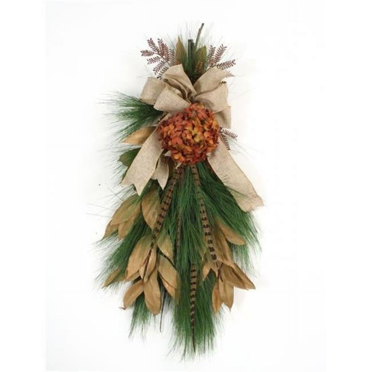 Rust Hydrangeas, Bronze Leaves, Pine Swag - Walmart.com