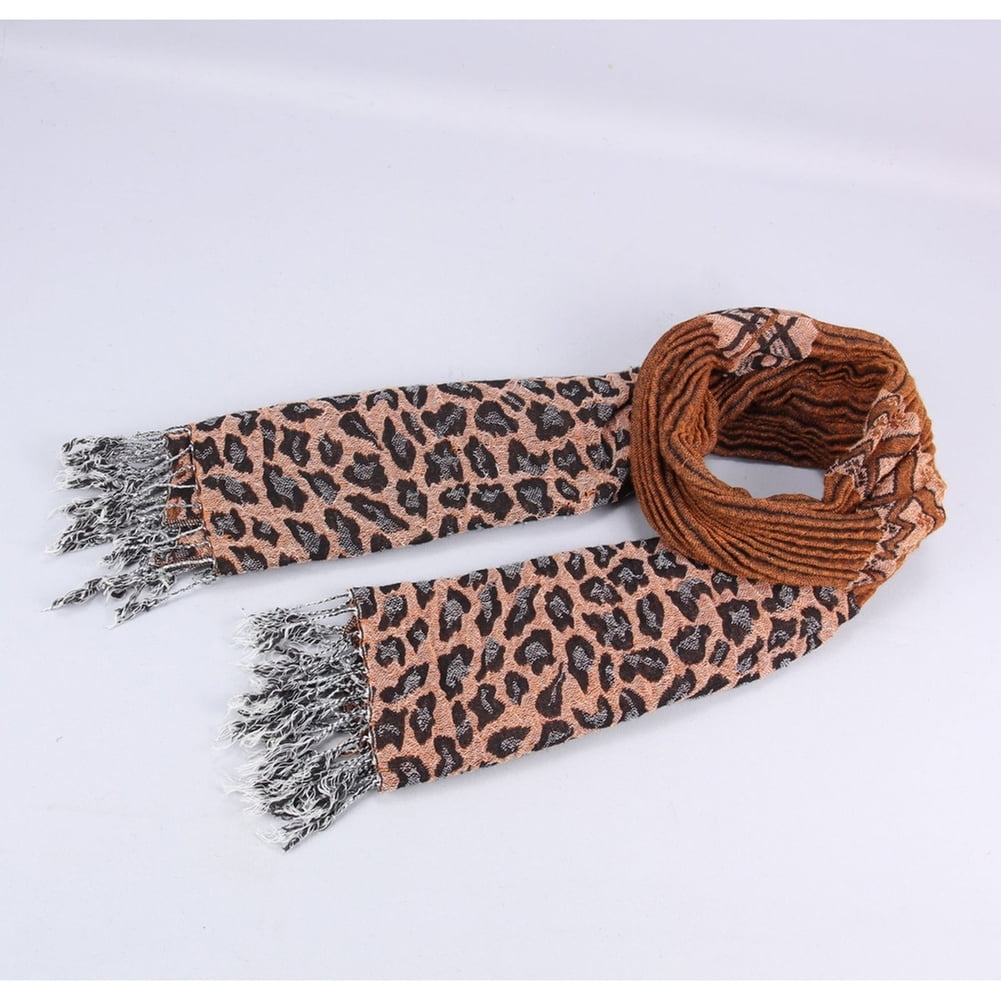 Rust Leopard Print Scarf - Walmart.com