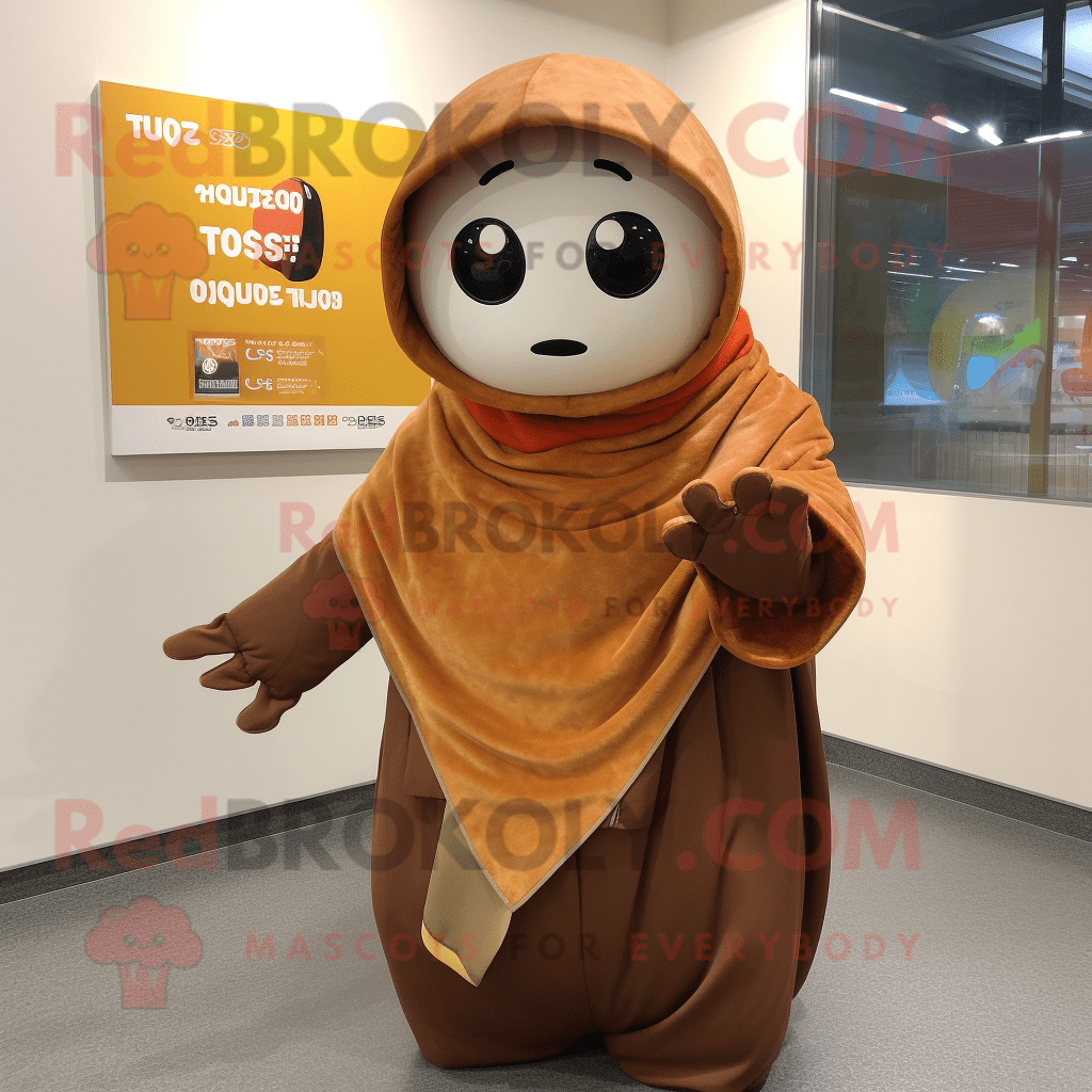 Rust Miso Soup REDBROKOLY mascot costume character dressed with a Parka ...