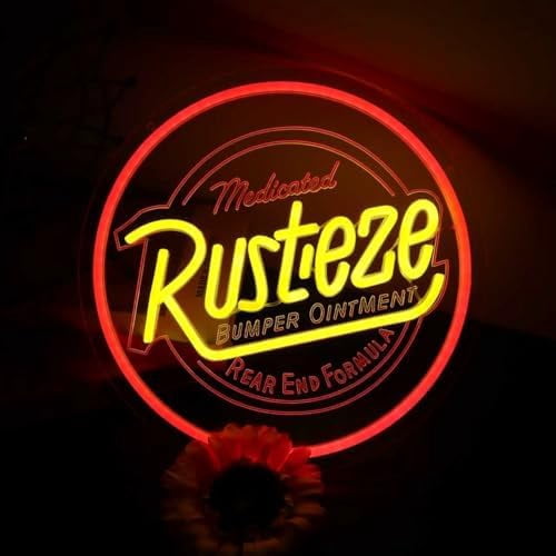Rust Neon Eze Sign Car Bumper Neon Sign for Wall Decor, Dimmable LED ...