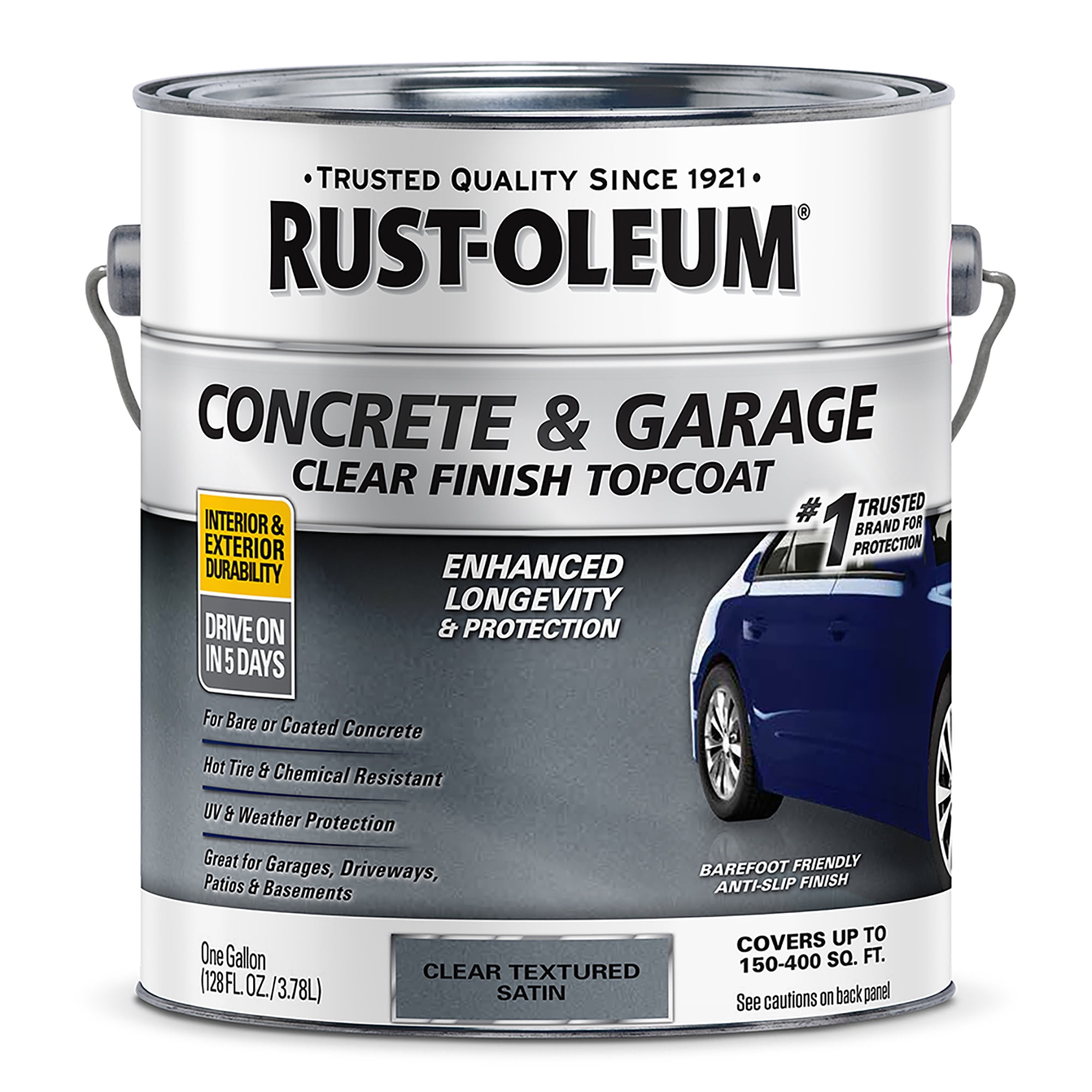 Rust-Oleum 1 Gal. Weatherproof Concrete and Garage Satin Finish, Deck ...