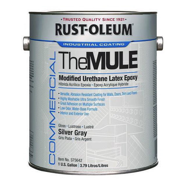 1 gal Rust-Oleum 375642 Silver Gray MULE Modified Urethane Latex Epoxy ...