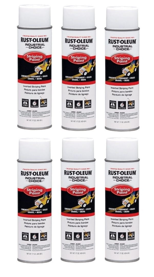 Rust-Oleum 1691838 Industrial Choice Striping Spray Paint, White, 17-oz ...