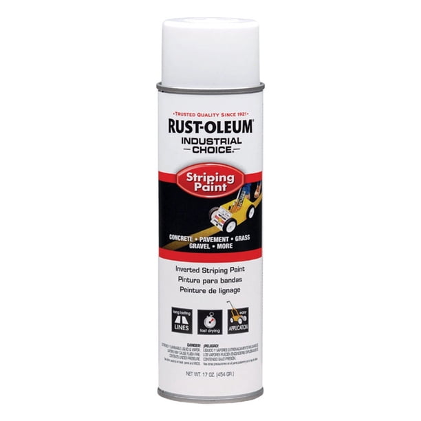 Rust-Oleum 1691838 Industrial Choice Striping Spray Paint, White, 17-oz ...